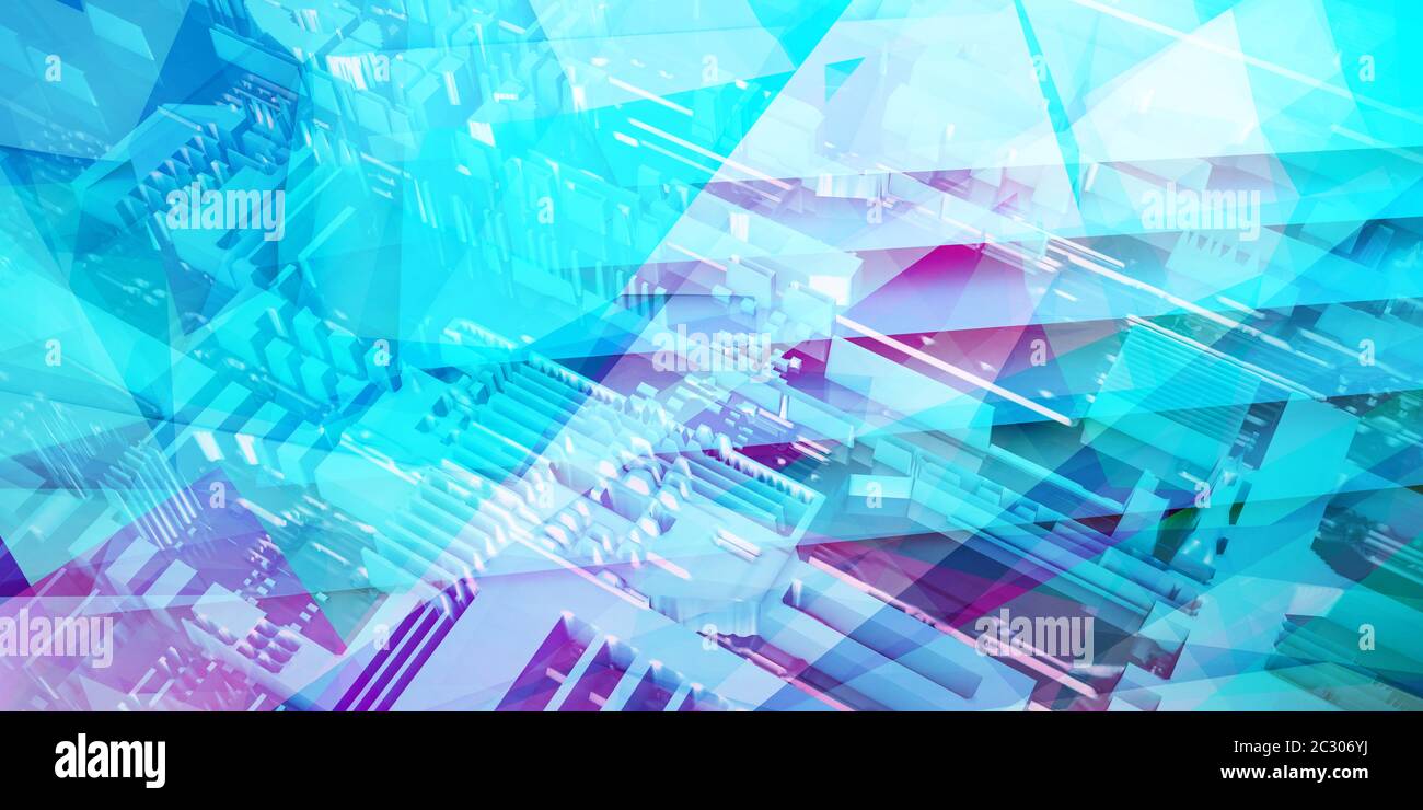Futuristic Abstract Concept On Technology Background Art Stock Photo ...