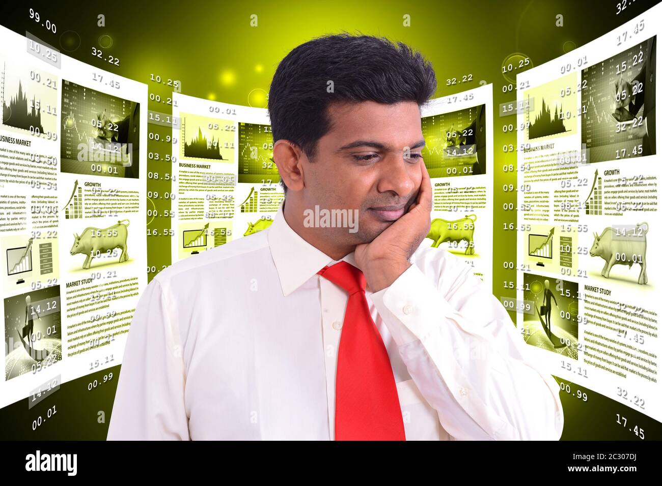 Man thinking stock market hi-res stock photography and images - Alamy