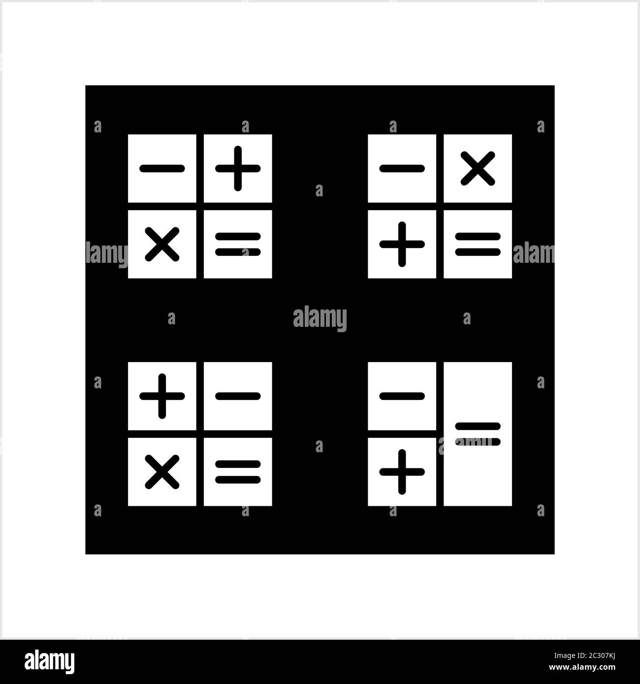 Calculator Icon, Calculator Keypad Sign Vector Art Illustration Stock ...