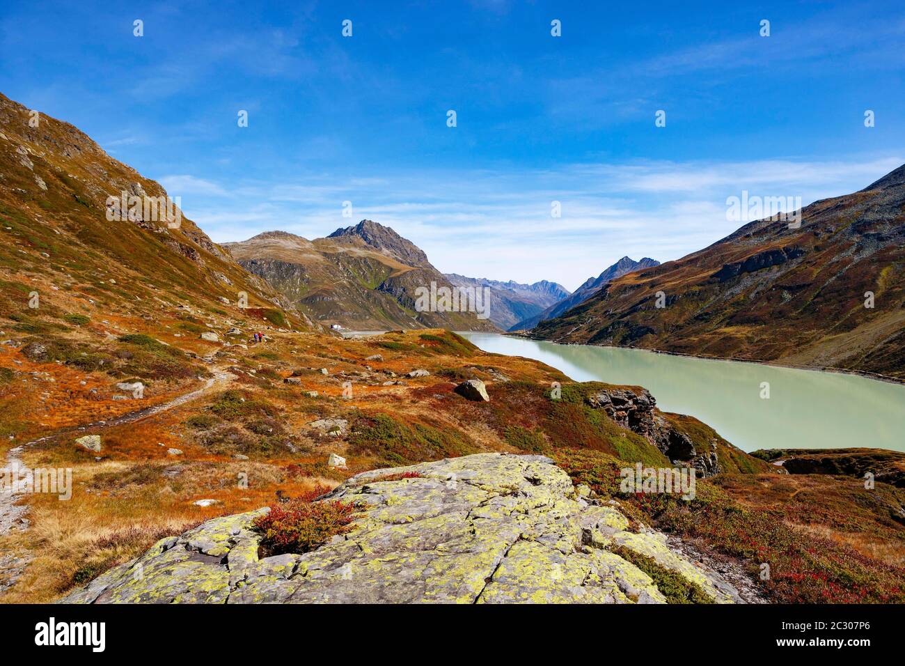Hiking trail to the Klostertal, Bielerhoehe, Silvrettasee, Silvretta ...