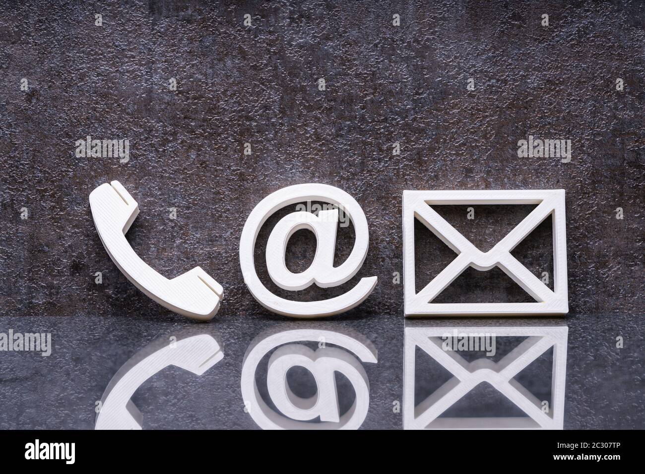 Various Contact Us Methods. White Phone, Email And Post Icons Stock ...