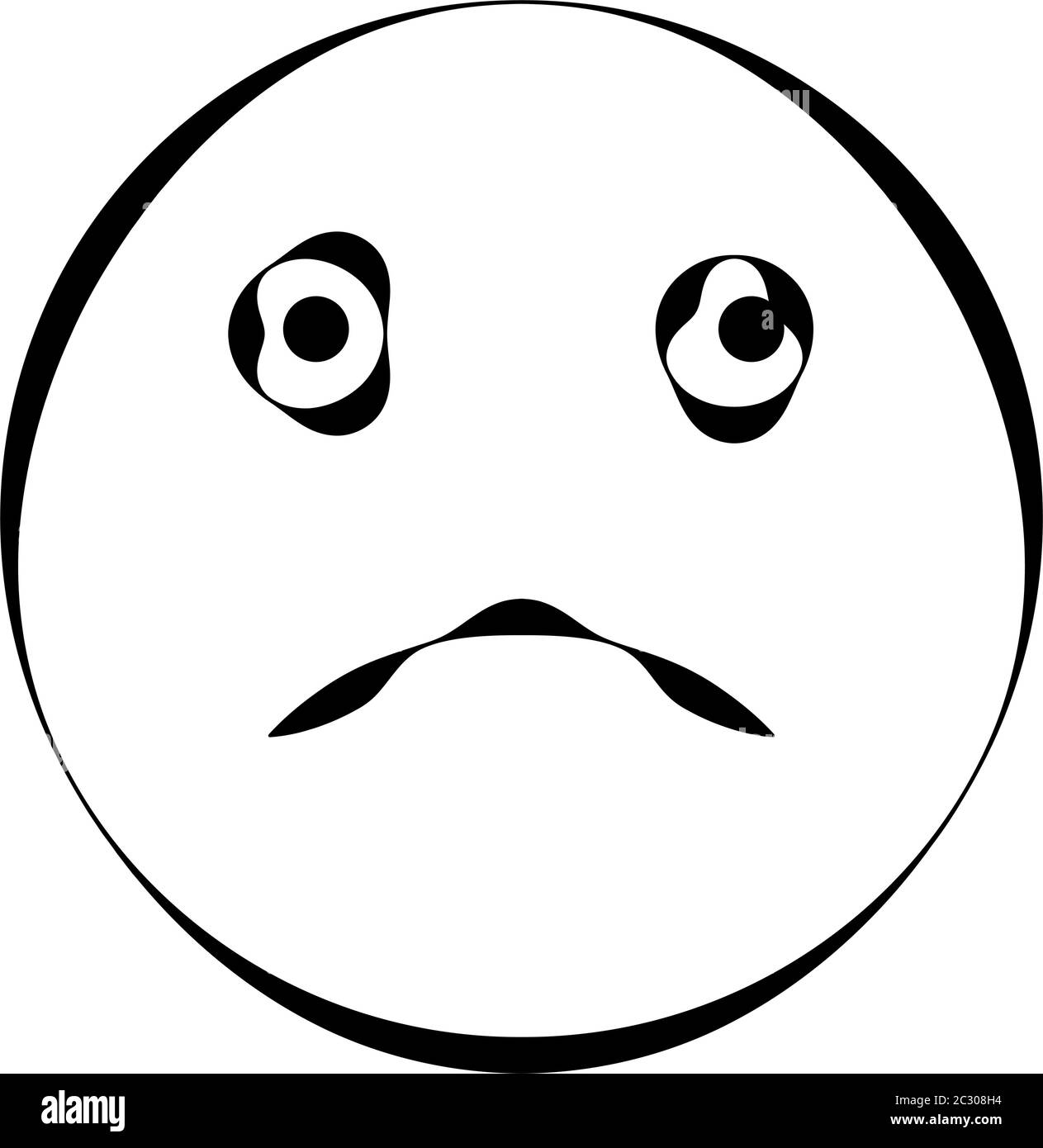 Sad Icon, Sad Face Icon Vector Art Illustration Stock Vector Image ...