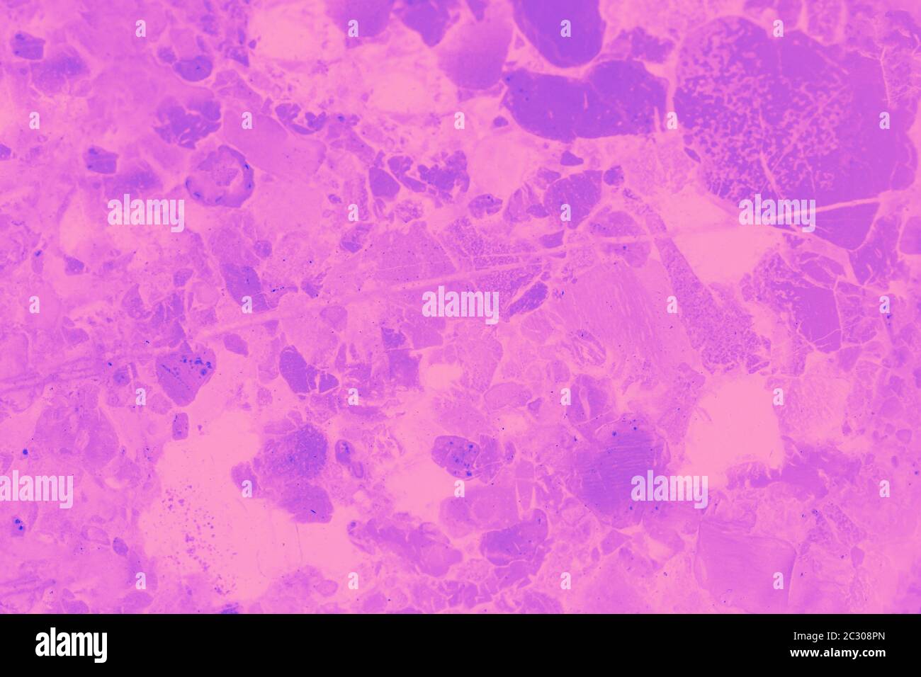 Macro shooting of mineral stone, patchy background. Pink fuchsia toned ...