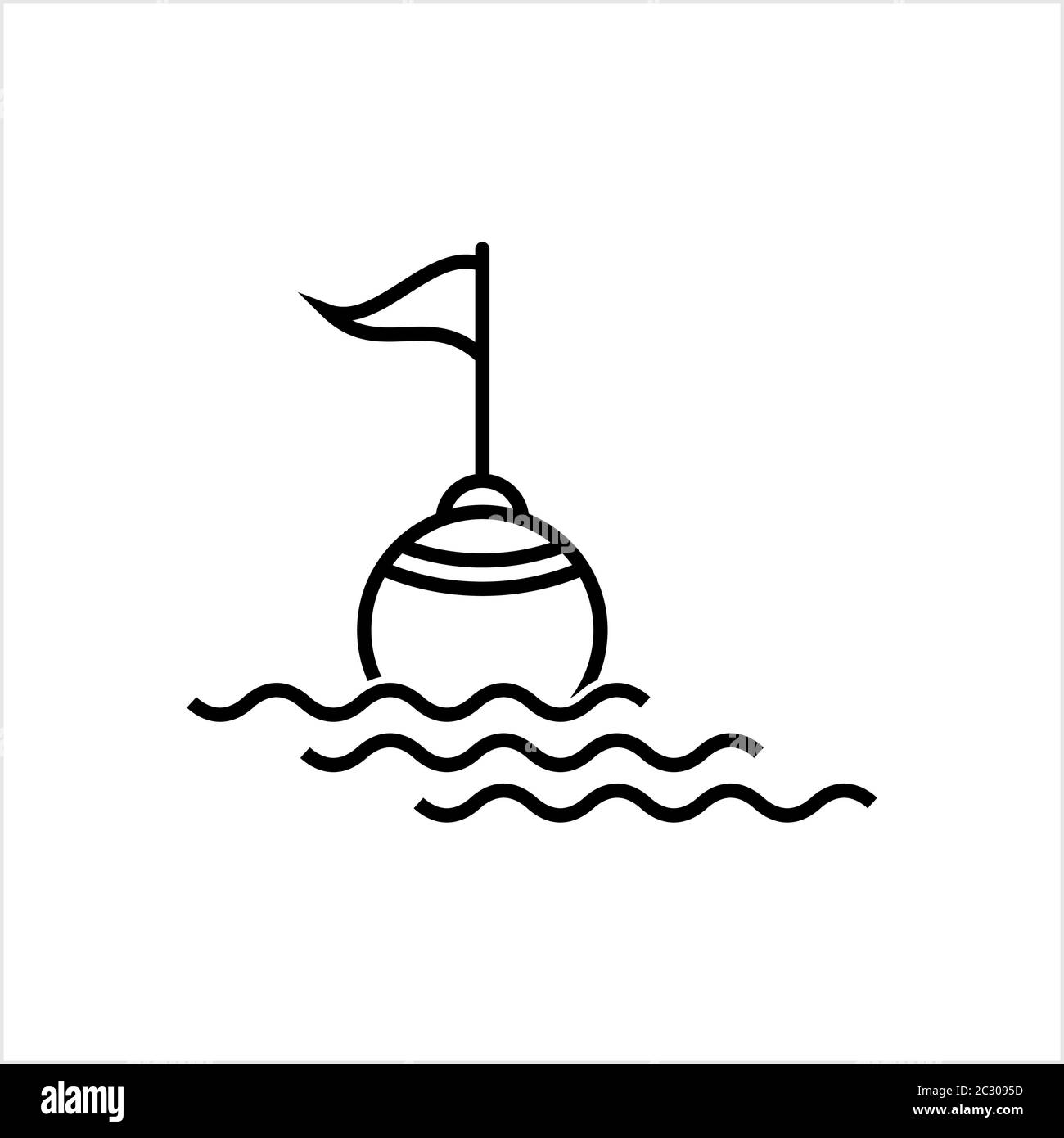 Buoy Icon, Float Buoy Icon Vector Art Illustration Stock Vector Image ...