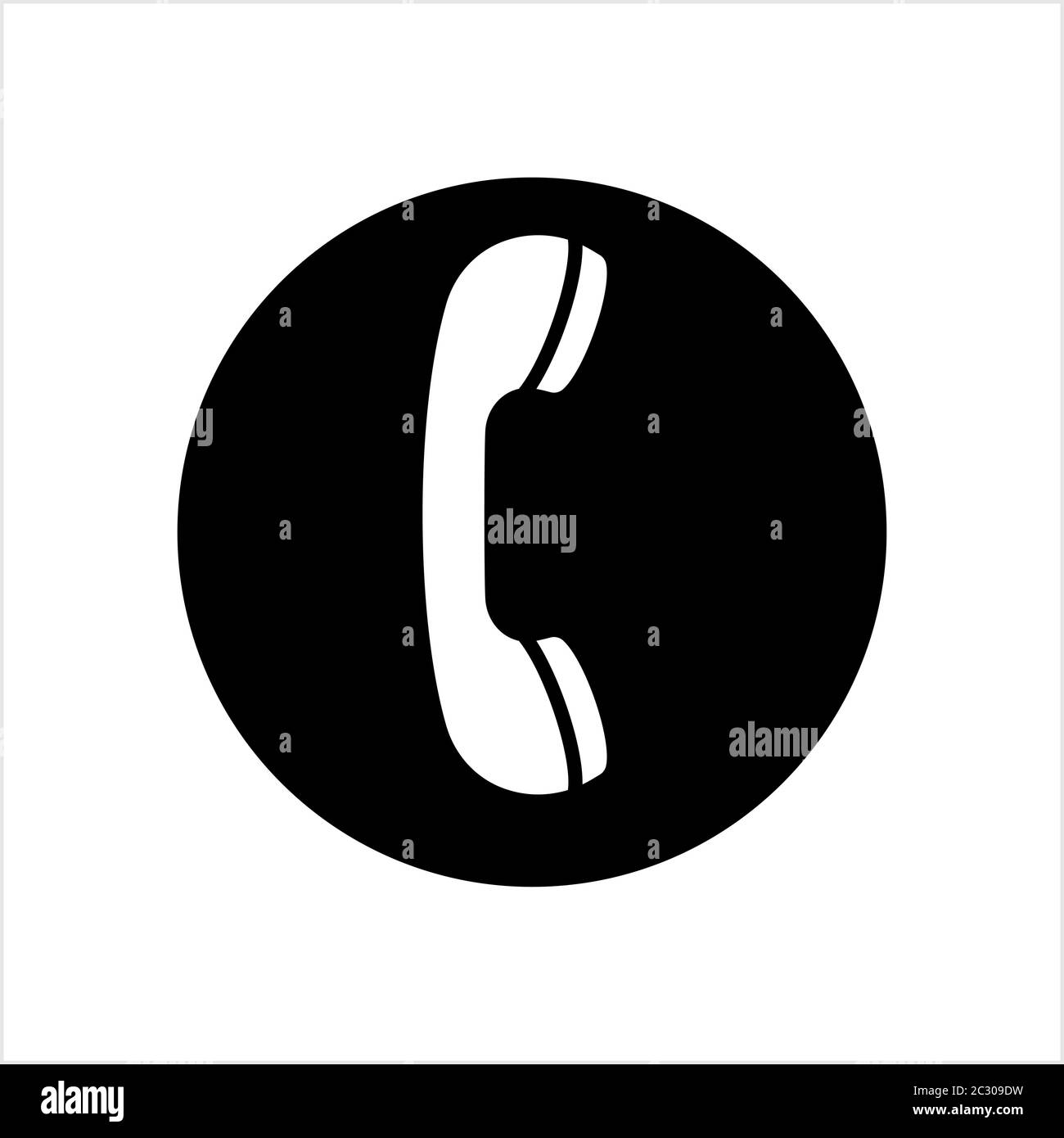 Telephone Receiver Icon Vector Art Illustration Stock Vector Image ...