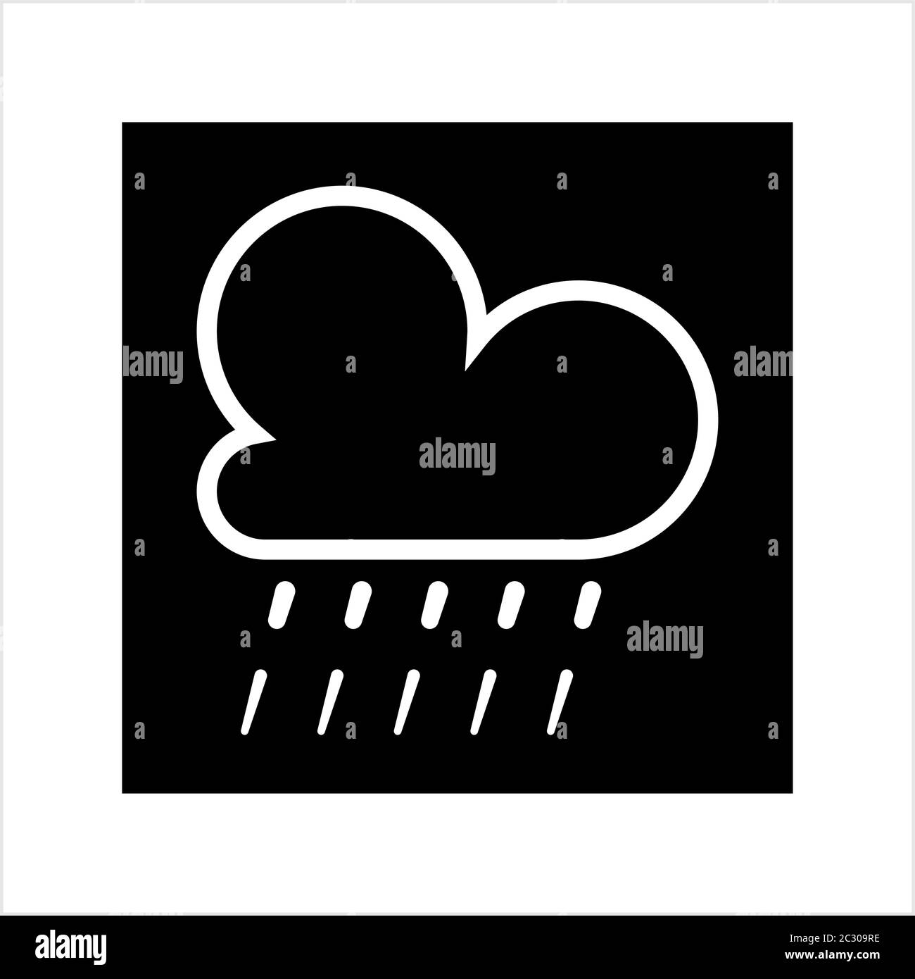 Rain Icon, Rain Vector Art Illustration Stock Vector Image & Art - Alamy