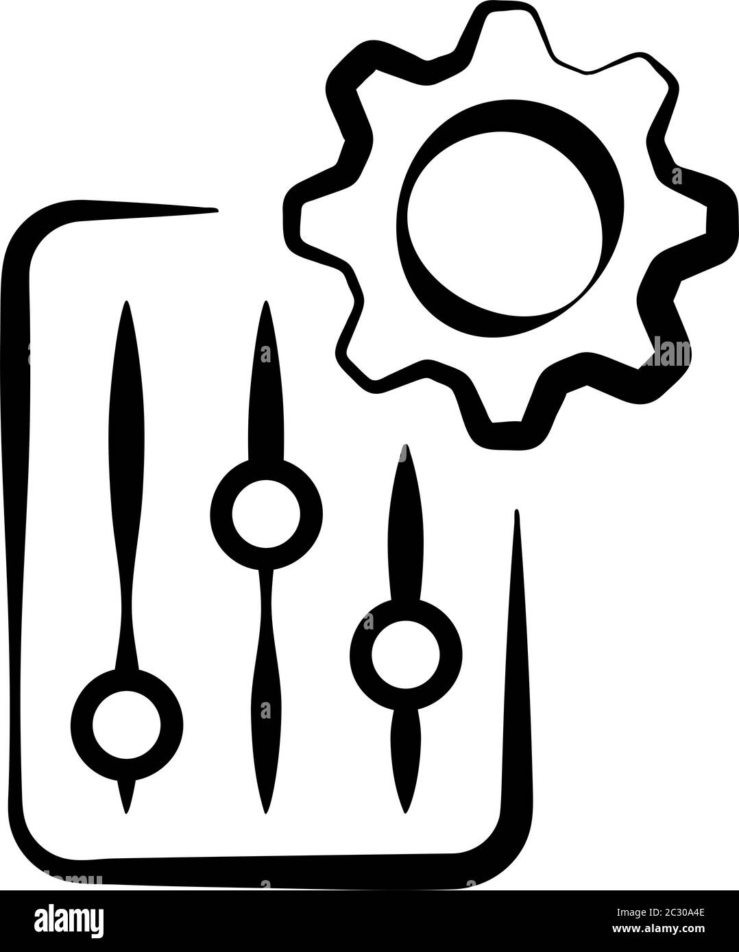 Setting Icon, Gear, User Preference Setting Vector Art Illustration ...