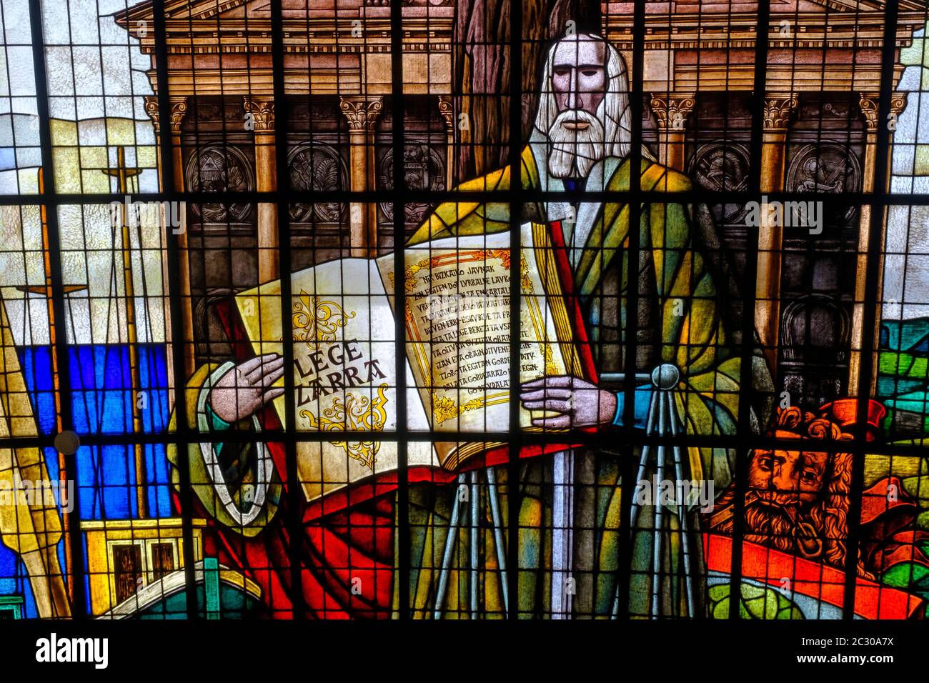 Code of Law, The Tree of Gernika stained glass ceiling, Casa de Juntas ...