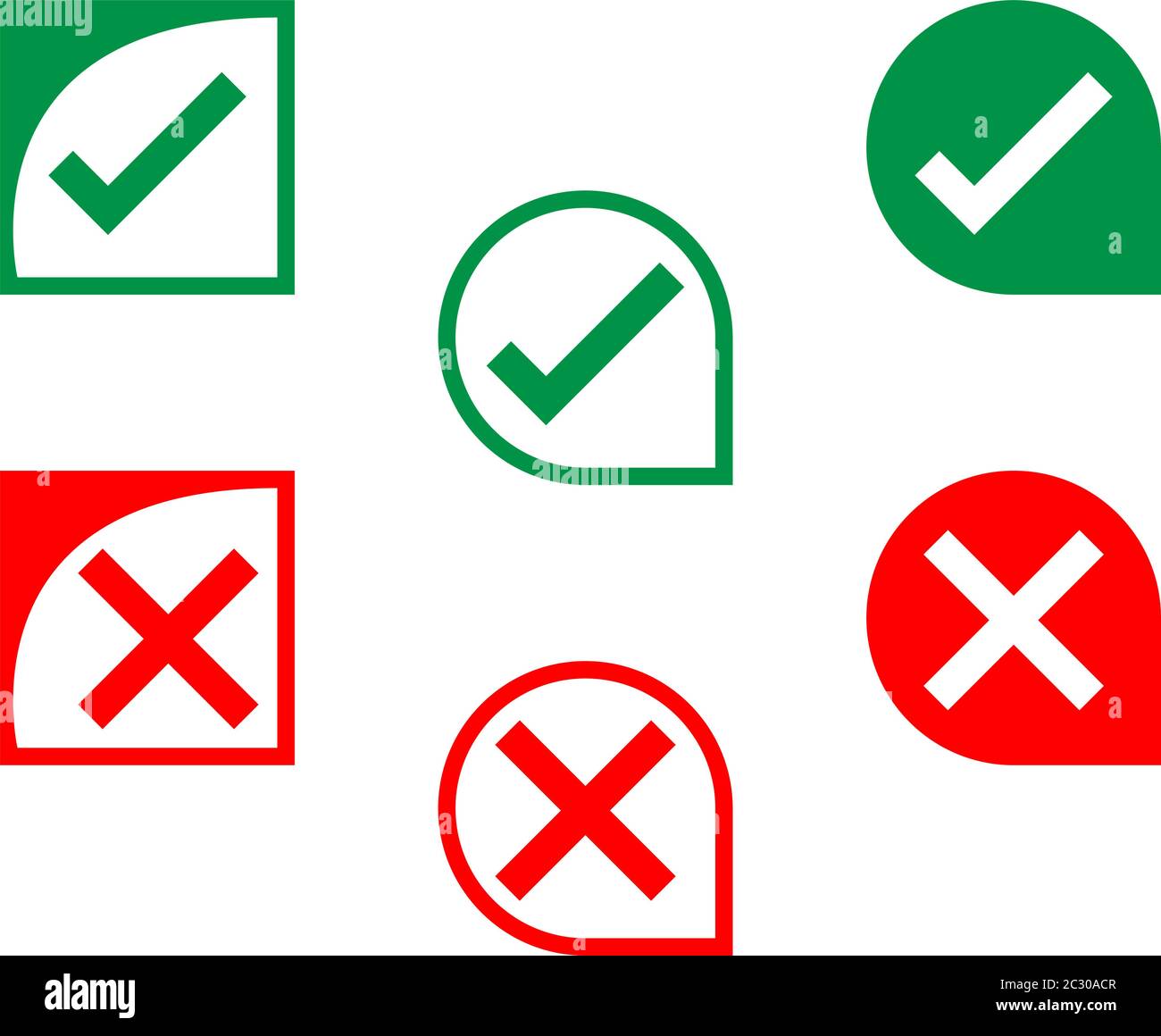 Cross Mark Icon, Delete Mark Collection Vector Art Illustration Stock ...