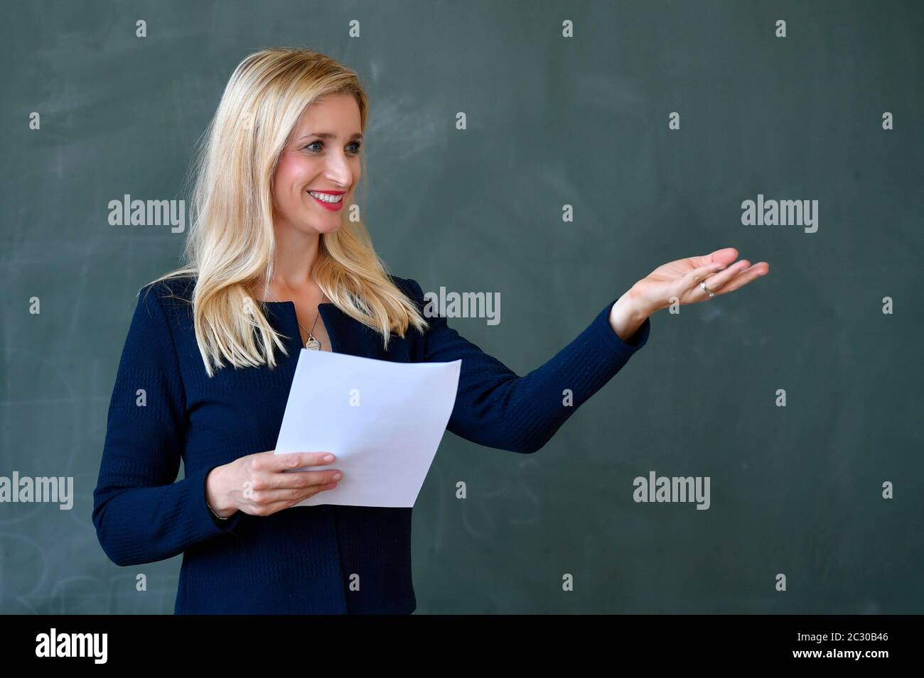 Teacher, Gesture, Invitation, Baden-Wuerttemberg, Germany Stock Photo ...