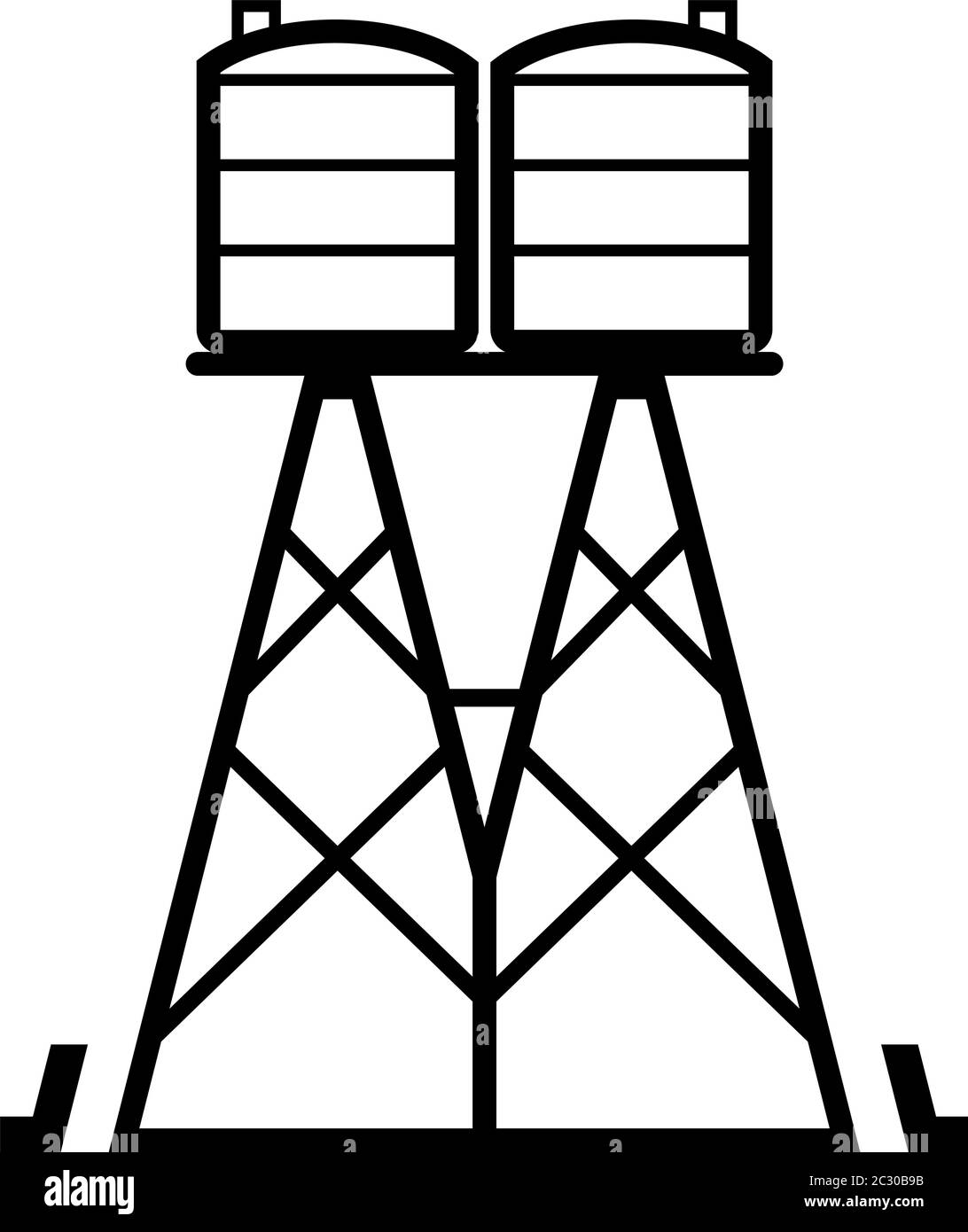 Water Tower Icon Vector Art Illustration Stock Vector Image And Art Alamy