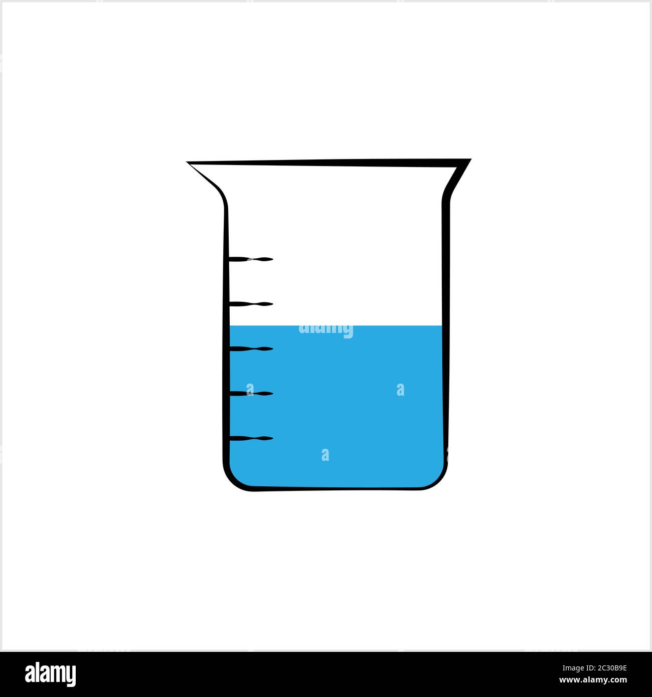Beaker Icon, Beaker Vector Art Illustration Stock Vector Image & Art ...