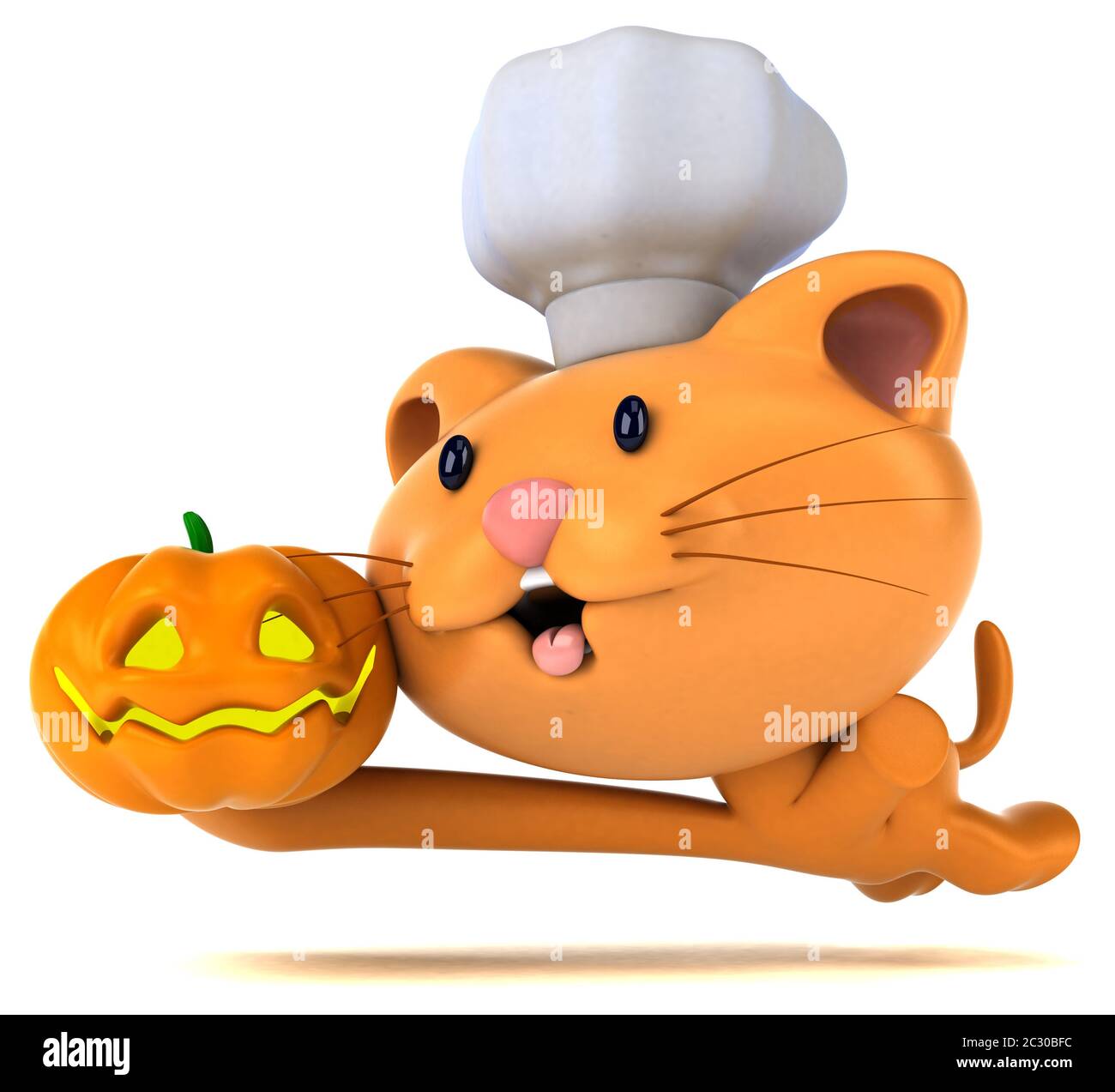 Fun cat - 3D Illustration Stock Photo - Alamy