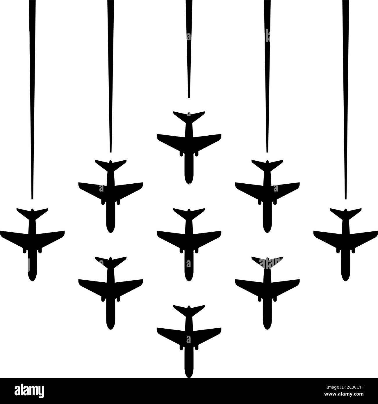 Airplane Flying Formation, Air Show Display, The Disciplined Flight ...