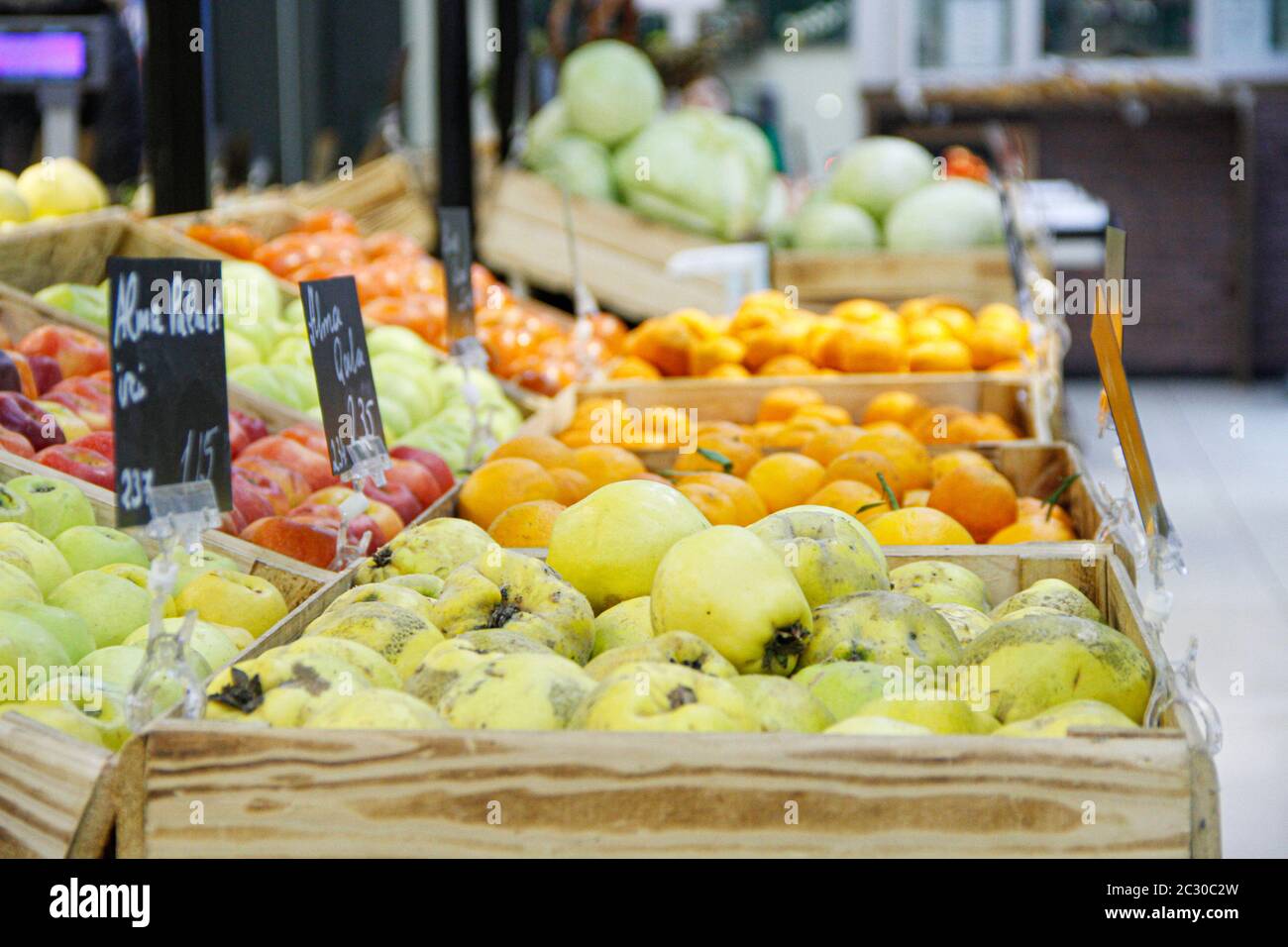 Inside fruit vegetable shop in hi-res stock photography and images - Alamy