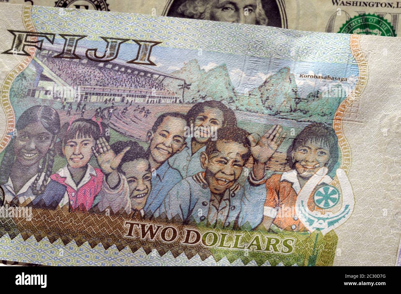 Fijian dollar and United States dollar Stock Photo - Alamy