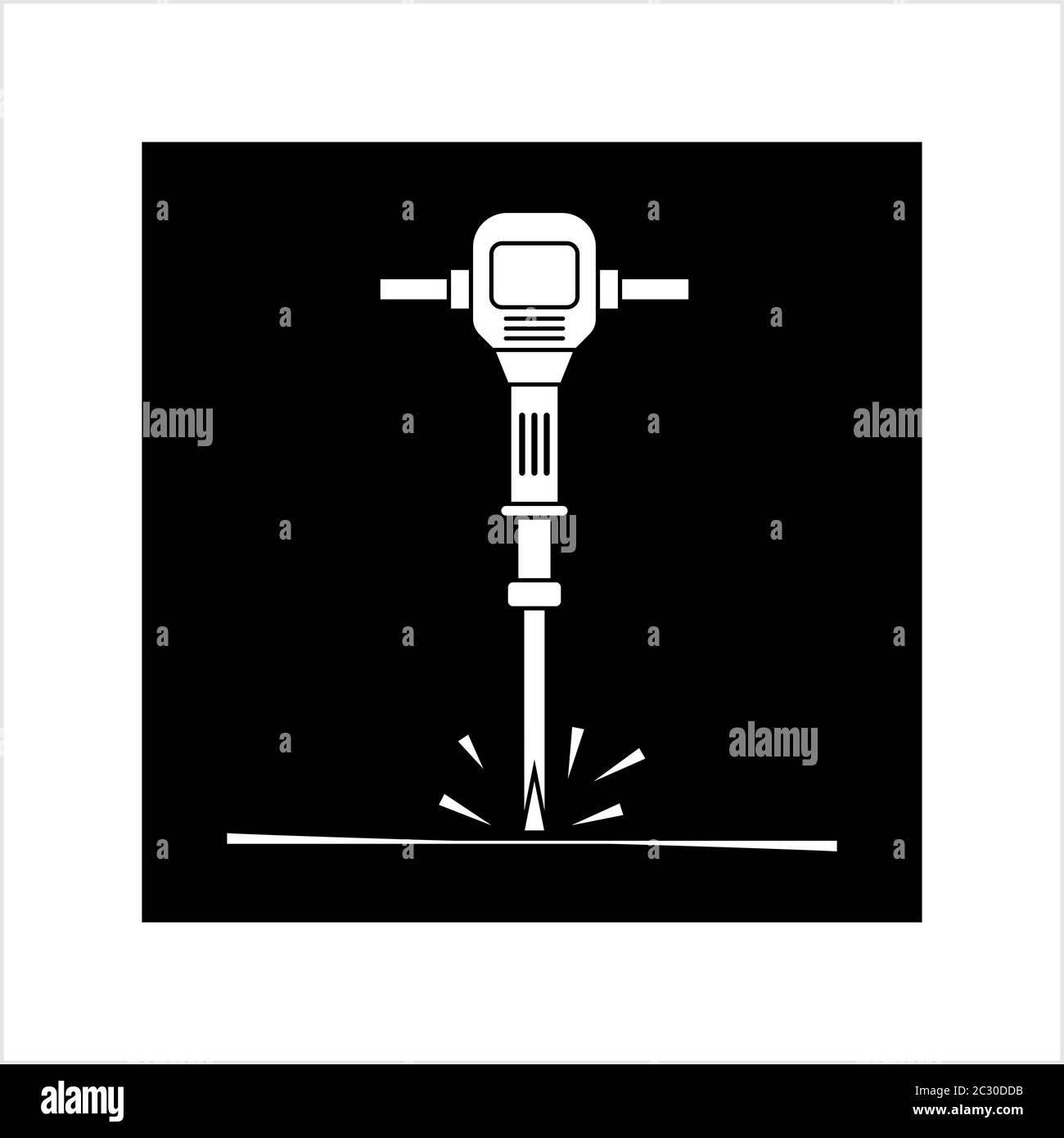 Jackhammer icon hi-res stock photography and images - Alamy