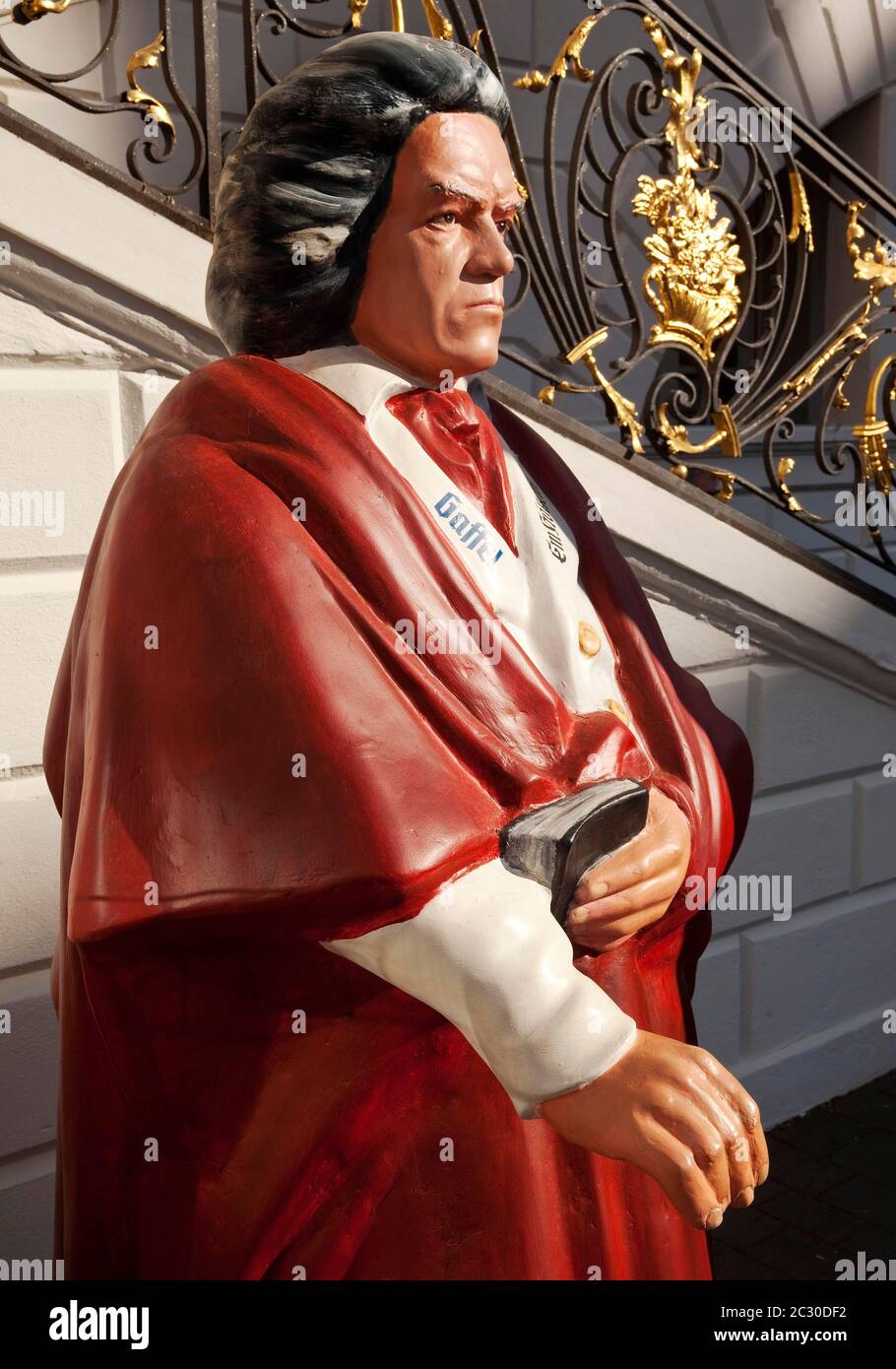 Beethoven figure in front of the old city hall hi-res stock photography ...