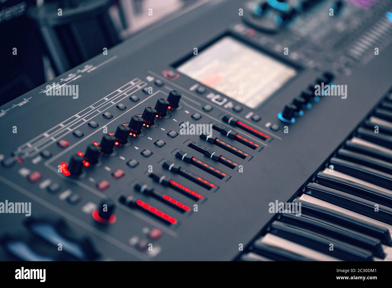 Keys electronic synthesizer close up. Musical instruments Stock Photo ...