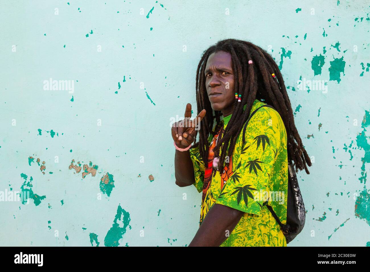 Rasta at a decayed wall of crumbling plaster hi-res stock photography and images - Alamy