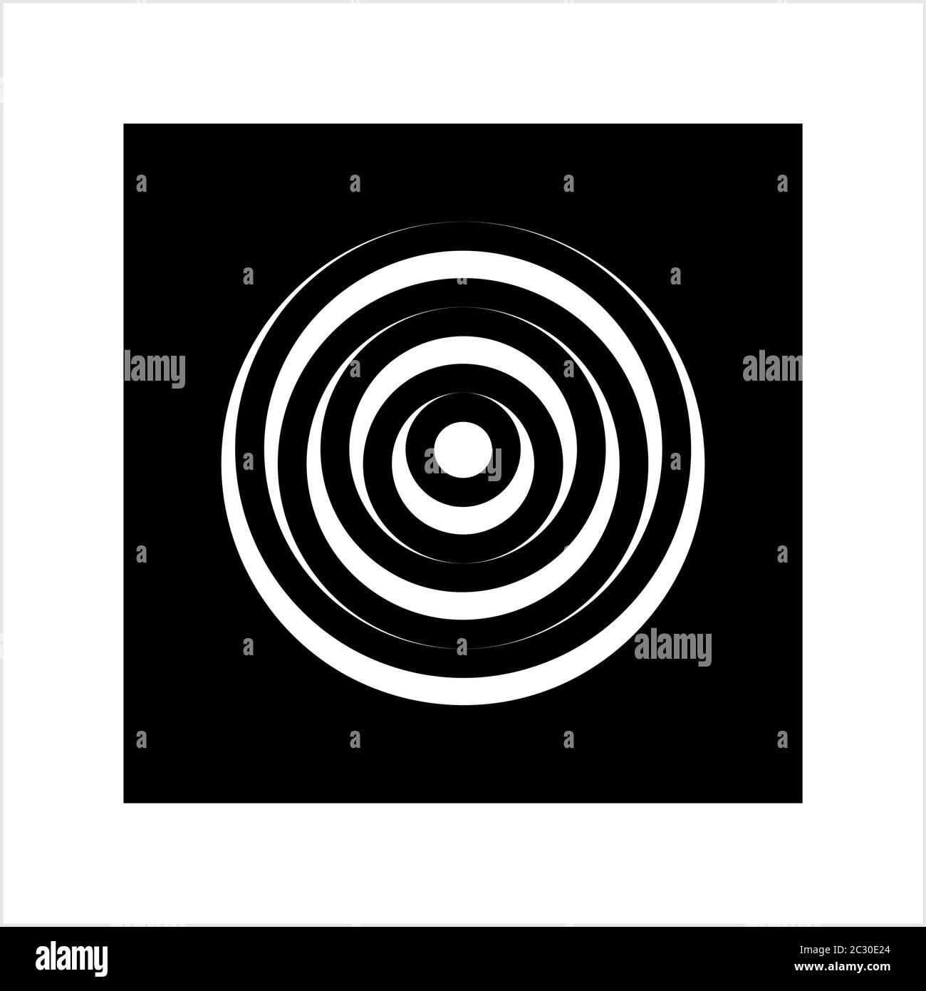 Concentric Circle Abstract Shape Vector Art Illustration Stock Vector ...
