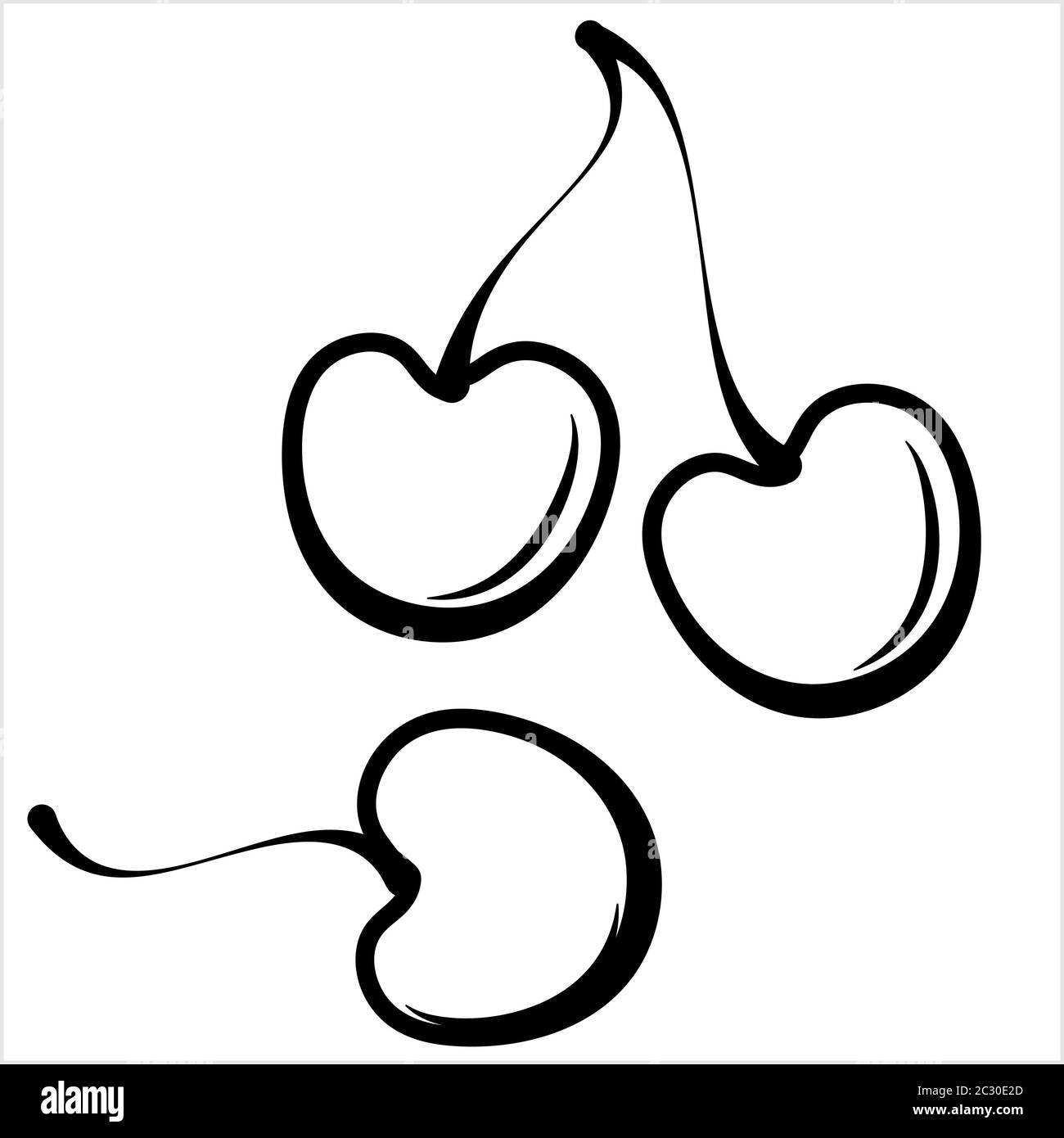 Cherry Icon, Cherry Vector Art Illustration Stock Vector Image & Art ...