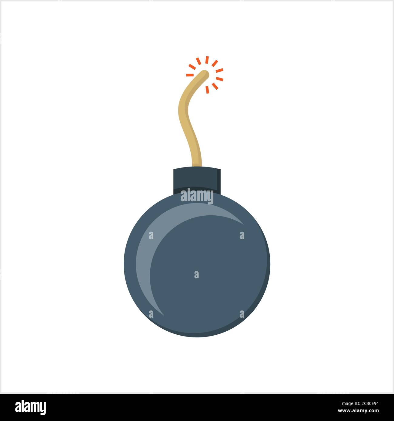 Bomb Icon, Explosive Device Vector Art Illustration Stock Vector Image ...