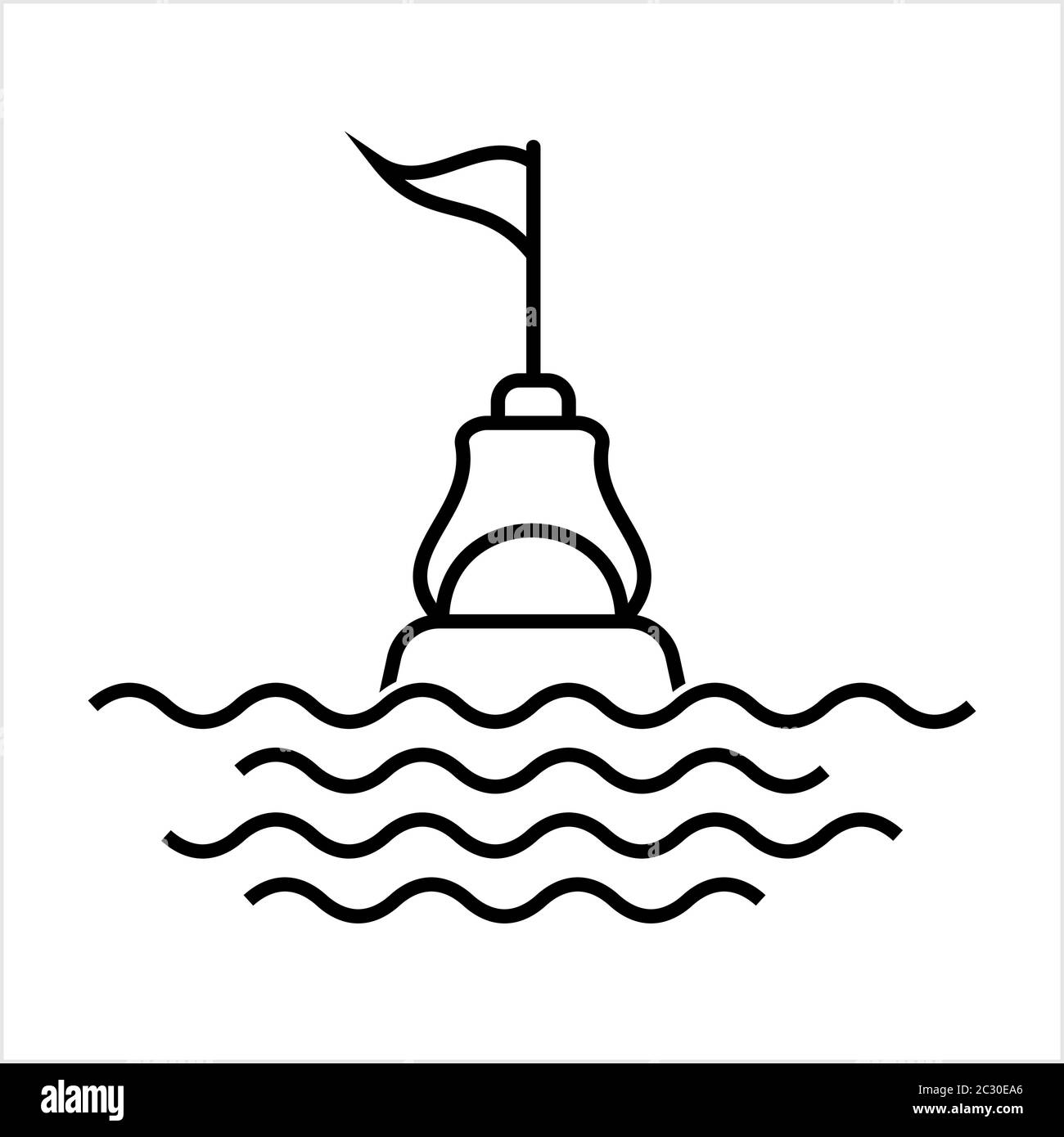Buoy Icon, Float Buoy Icon Vector Art Illustration Stock Vector Image ...
