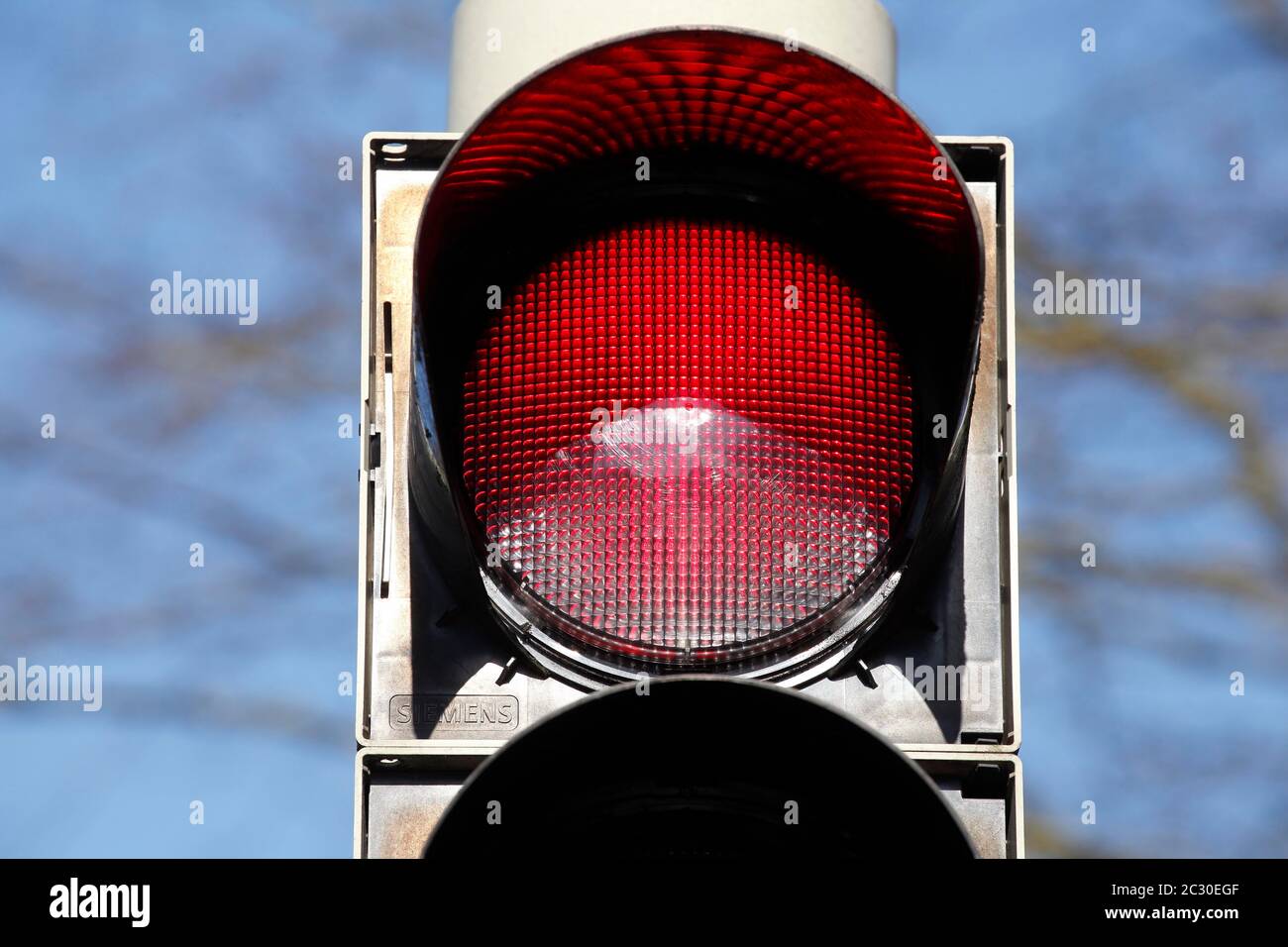 Traffic lights switched to red, Germany Stock Photo - Alamy