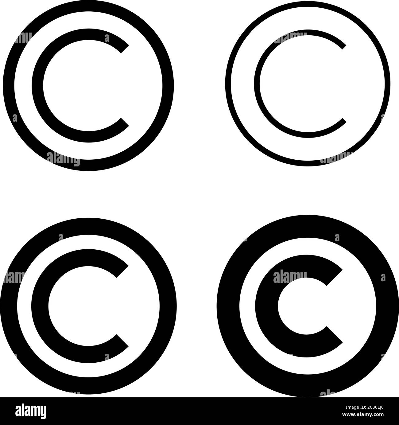 Copyright Icon, Copyright Letter C Symbol Vector Art Illustration Stock ...