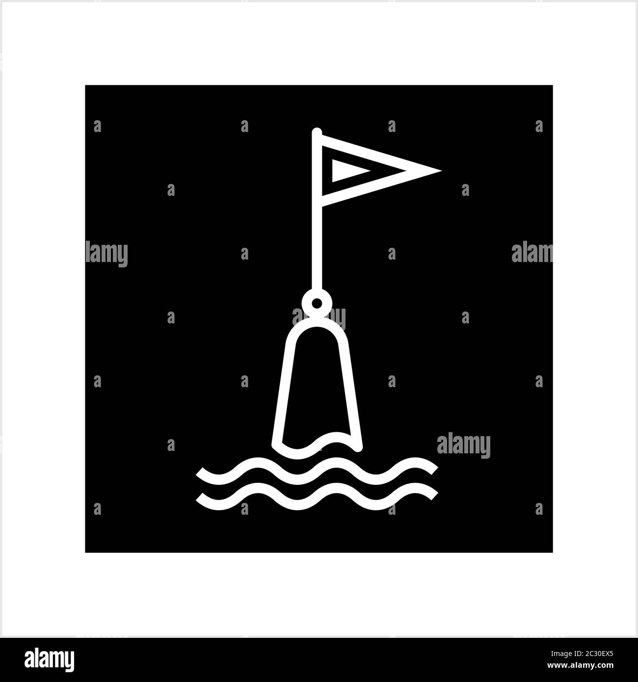 Buoy Icon, Float Buoy Icon Vector Art Illustration Stock Vector Image ...