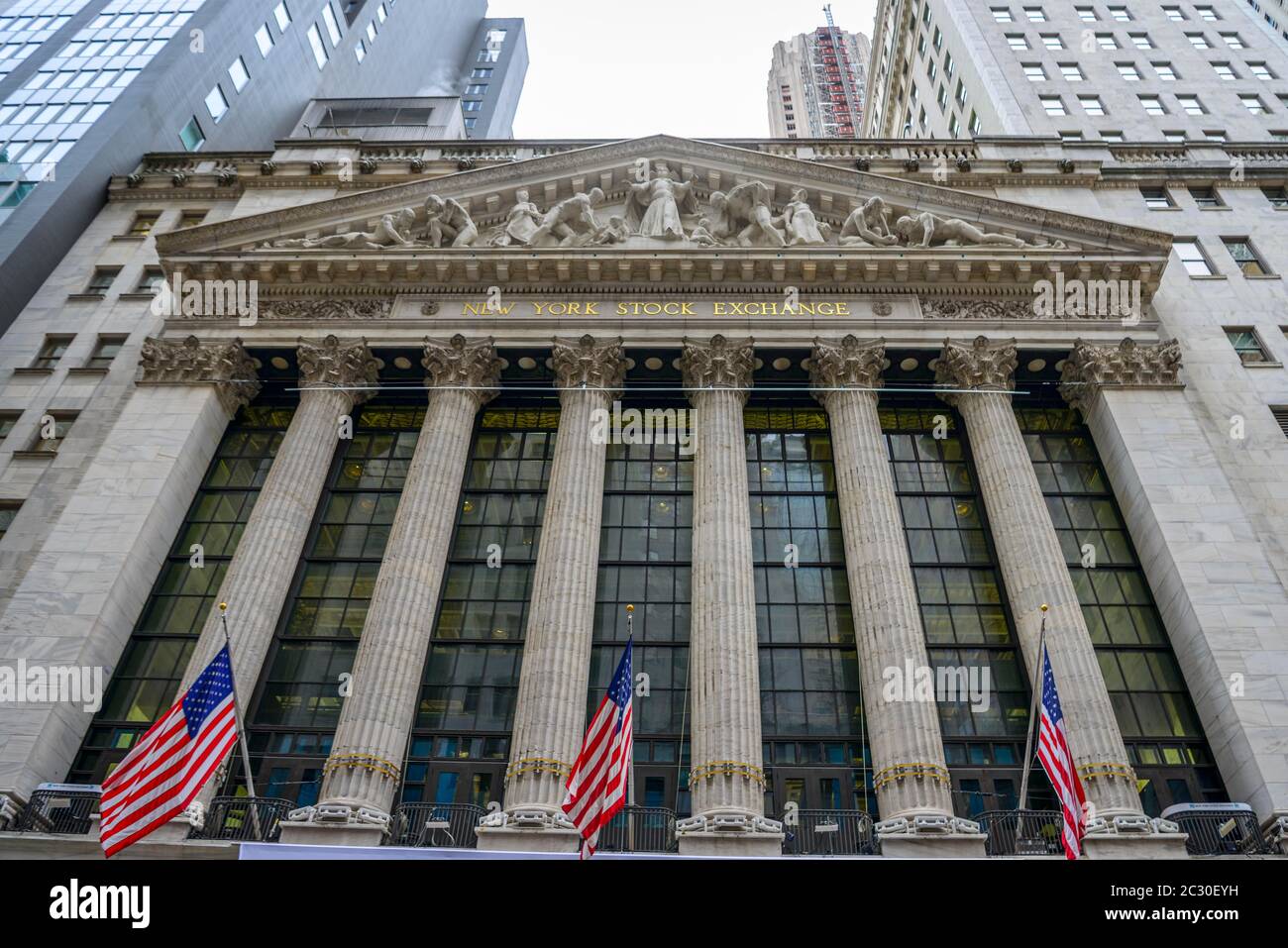 New York Stock Exchange building, NYSE, Wall Street, Financial District ...
