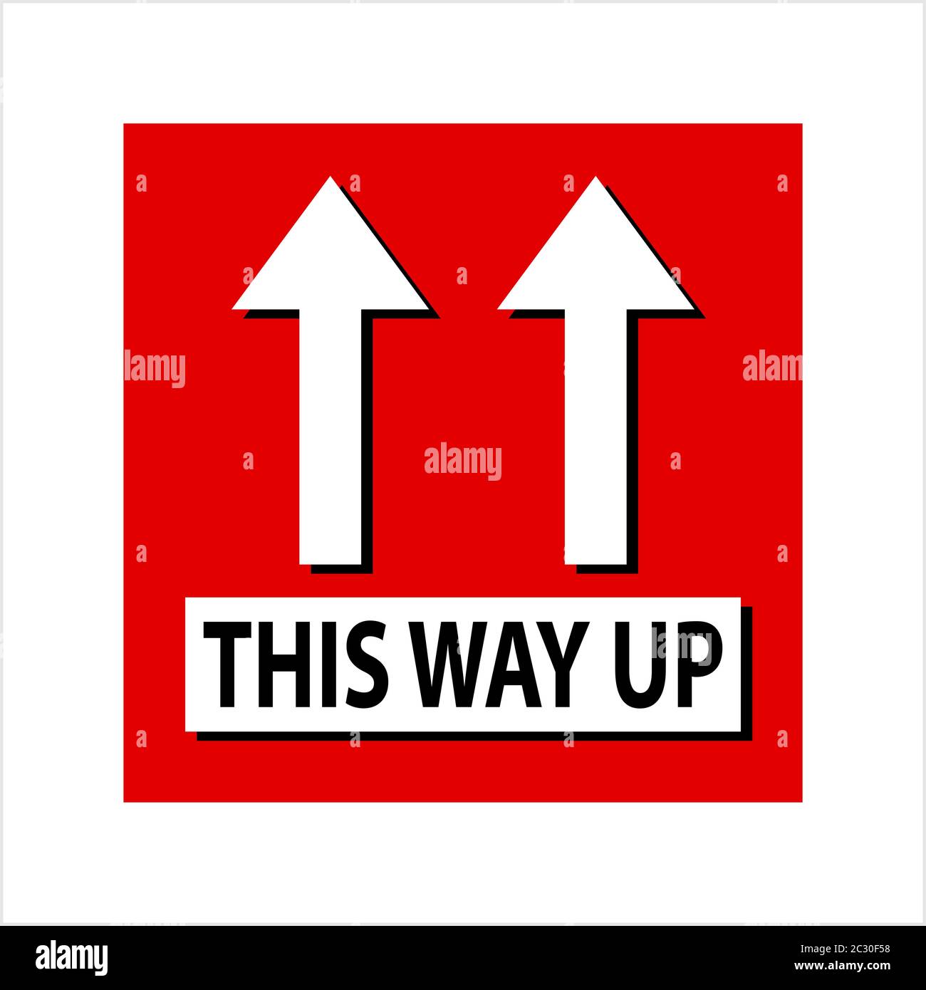 Keep Up, Up Arrow, Package Handling Label Icon Vector Art Illustration ...