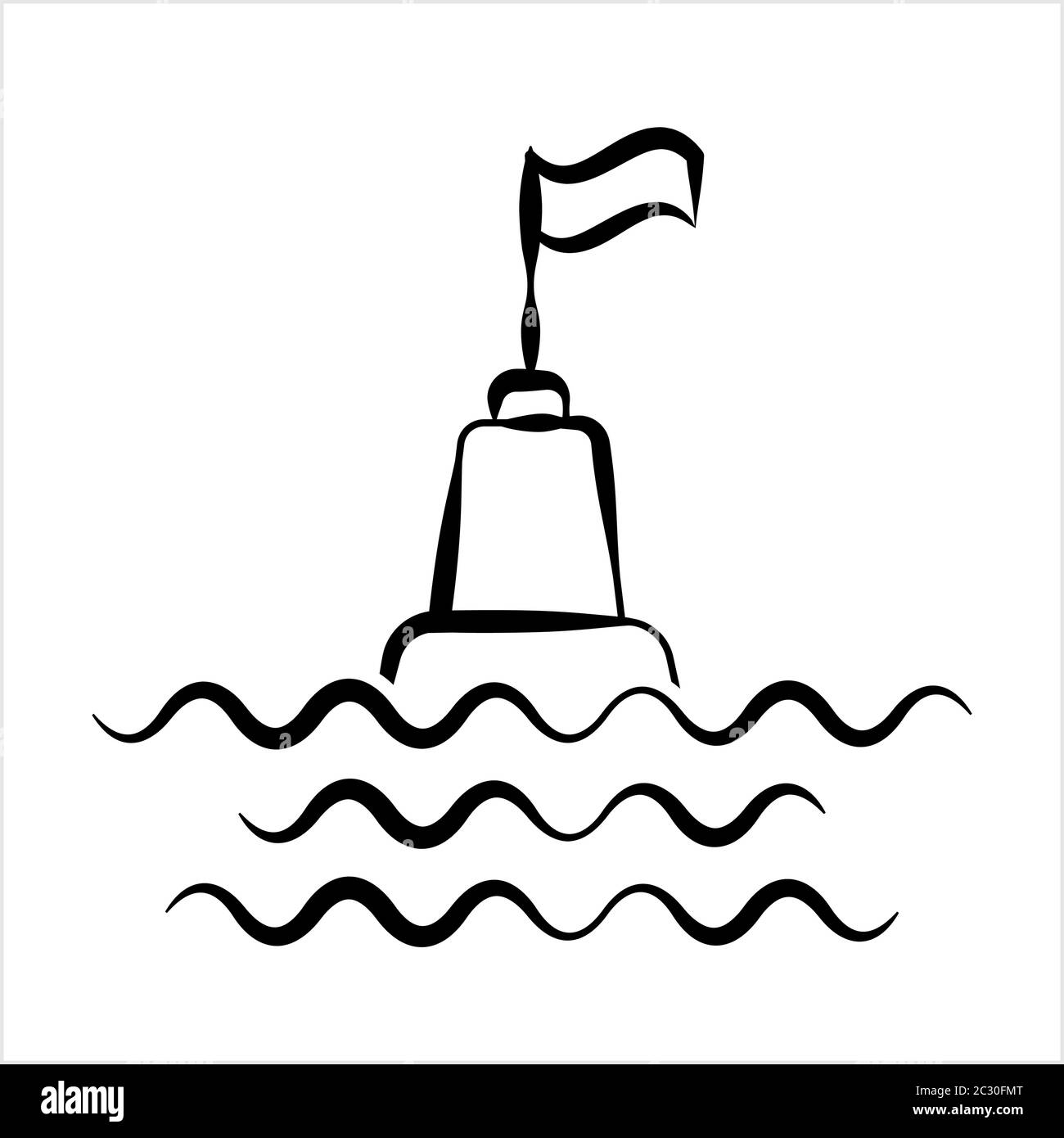 Buoy Icon, Float Buoy Icon Vector Art Illustration Stock Vector Image ...
