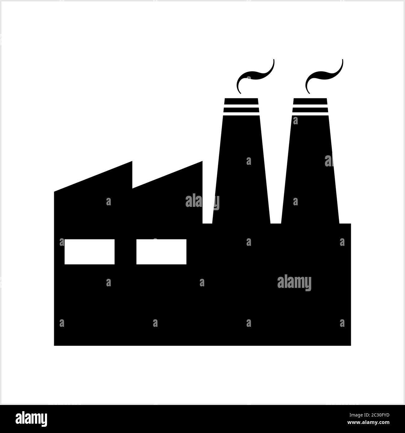 Factory Icon, Industries Icon Vector Art Illustration Stock Vector ...