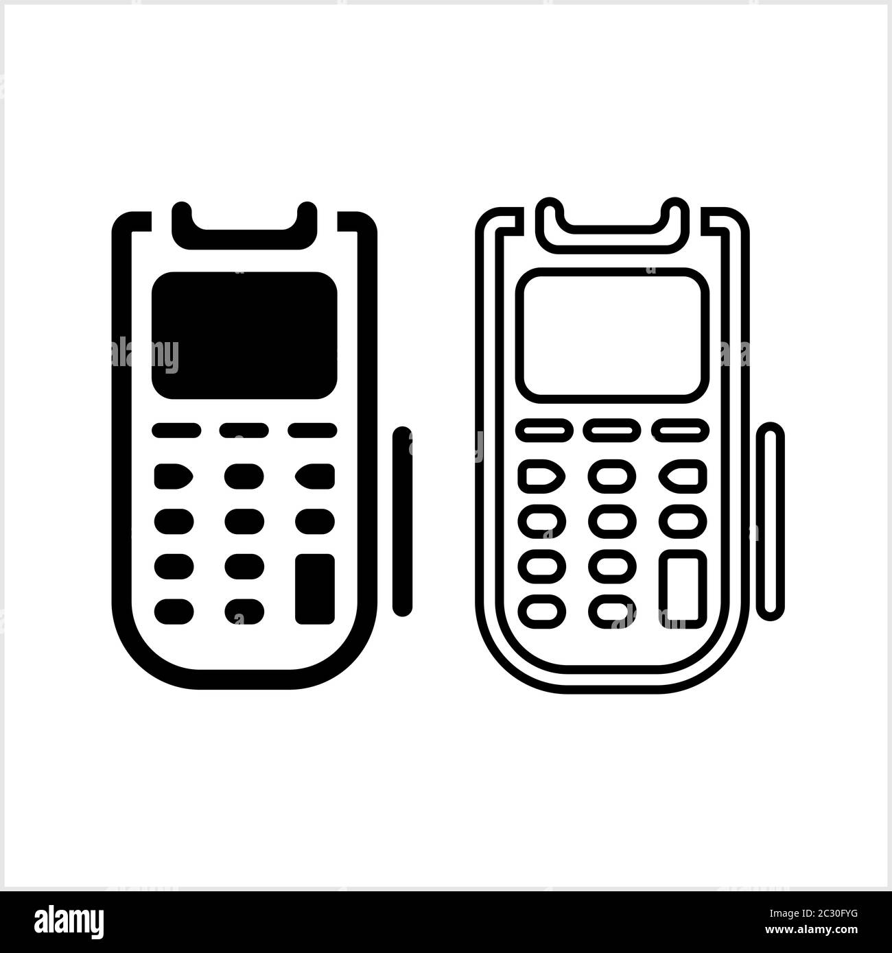 Pos Terminal Icon Vector Art Illustration Stock Vector Image & Art - Alamy