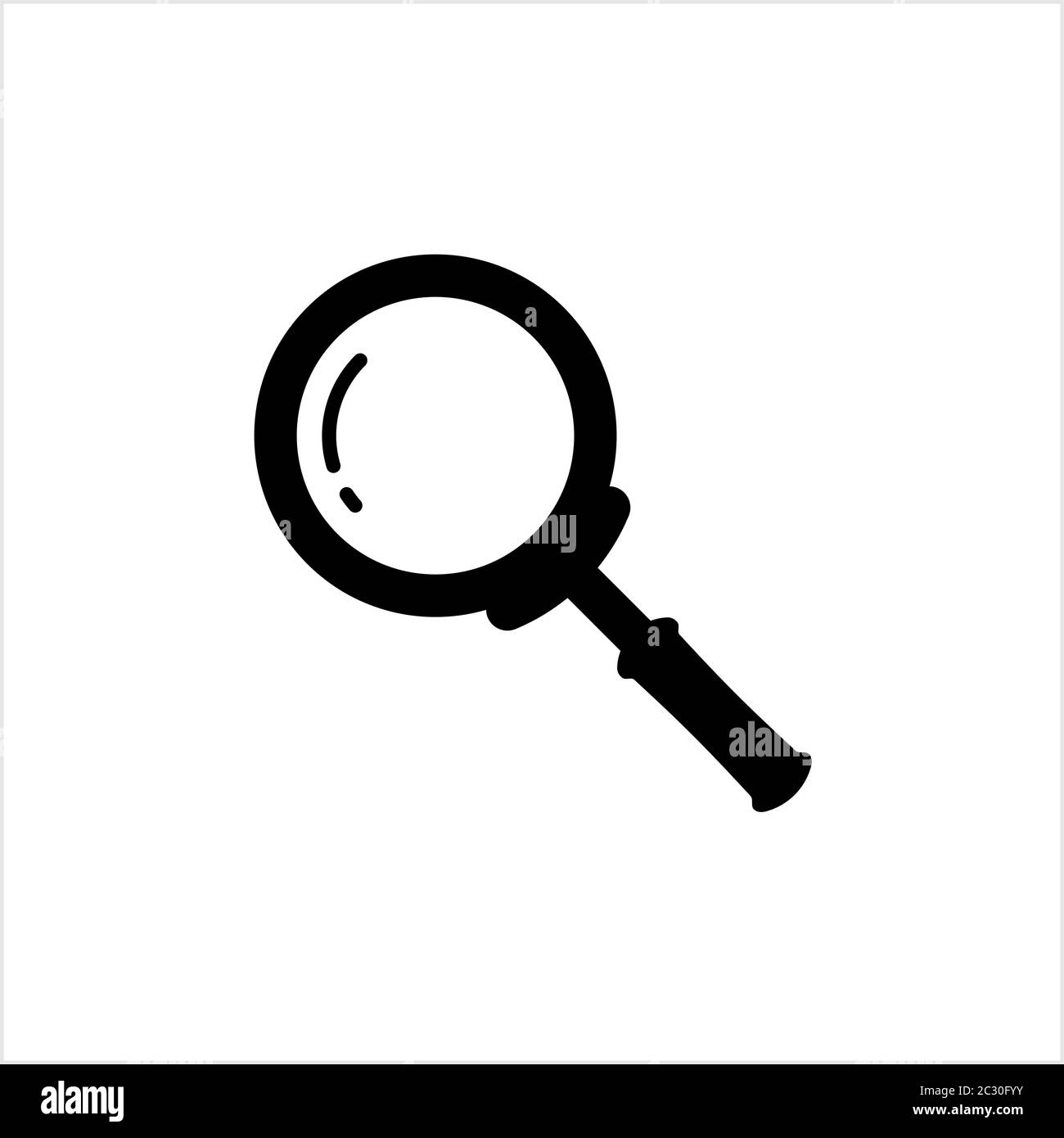 Magnifier Icon, Magnify Glass, Lens Icon Vector Art Illustration Stock ...