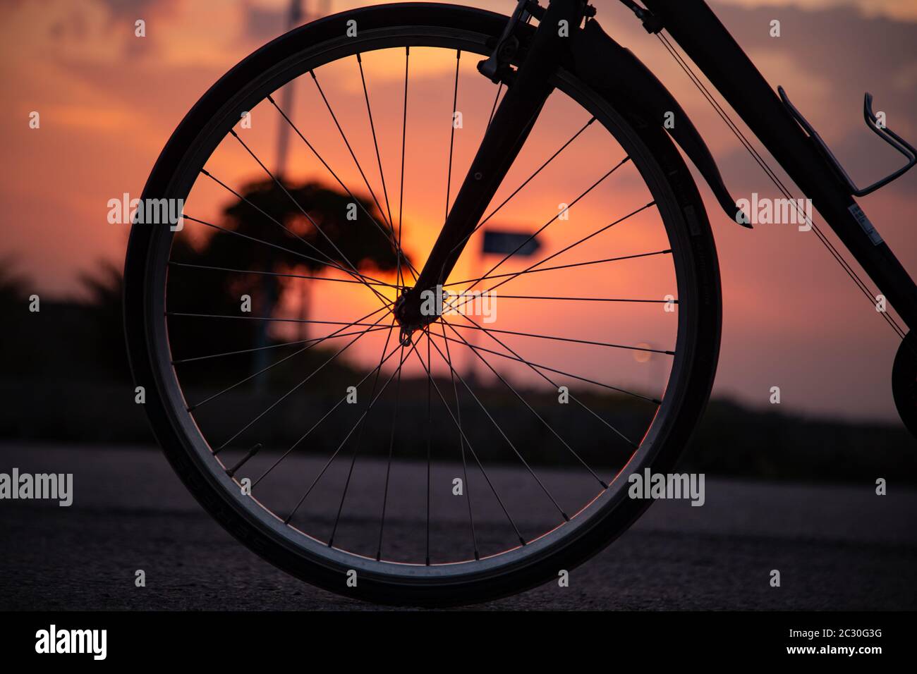 Closeup of front wheel of bike Stock Photo - Alamy