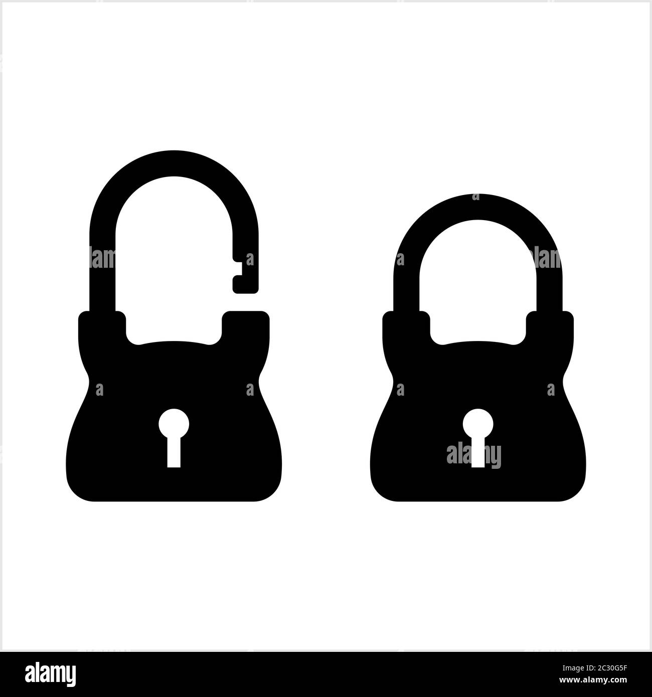 Lock Icon, Security Lock Vector Art Illustration Stock Vector Image ...