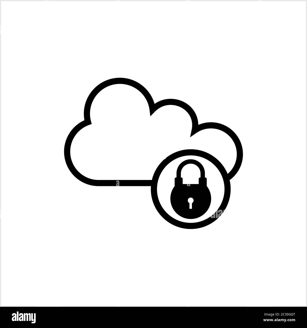 Cloud Lock Icon Vector Art Illustration Stock Vector Image & Art - Alamy