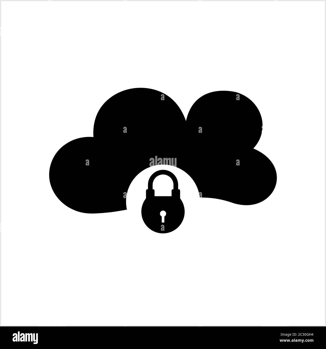 Cloud Lock Icon Vector Art Illustration Stock Vector Image & Art - Alamy