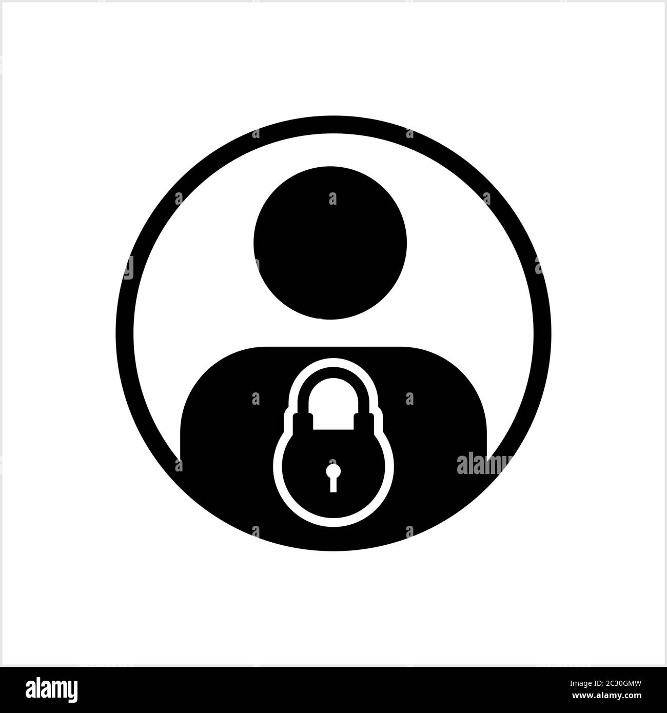 Secure User Login, Password Protected, Personal Data Protection, Authenticate Icon, Internet ...