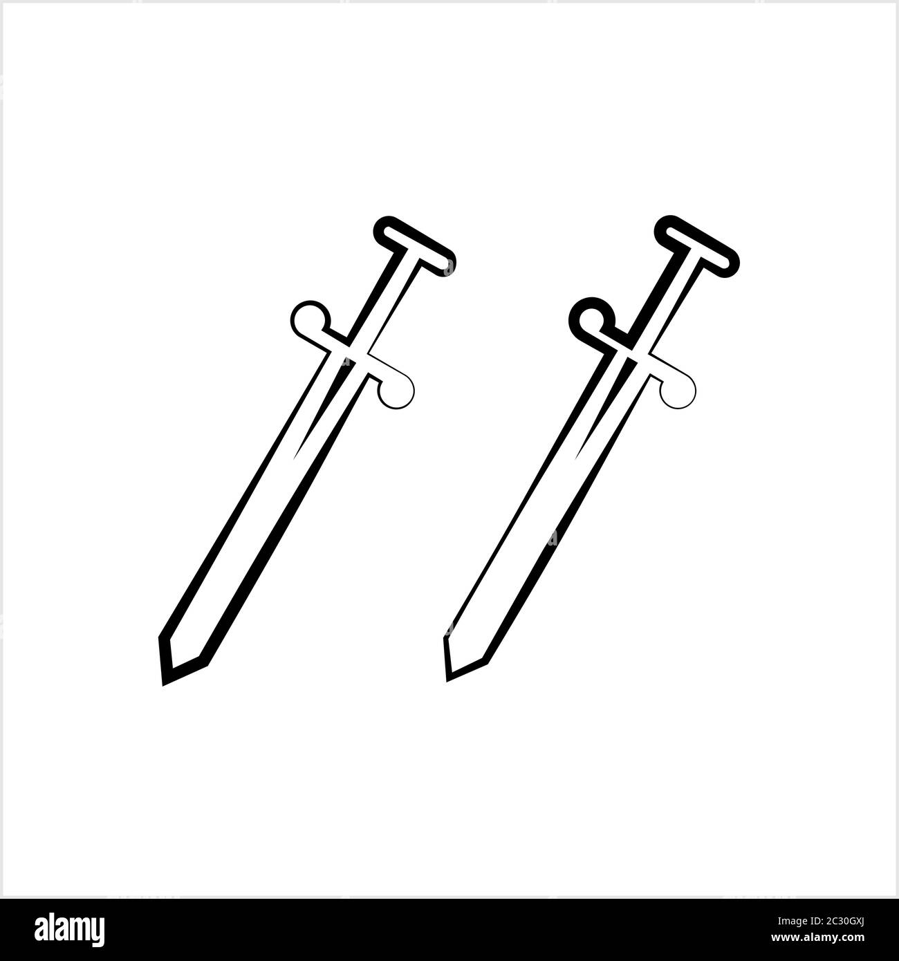 Sword Icon, Sword Vector Art Illustration Stock Vector Image & Art - Alamy