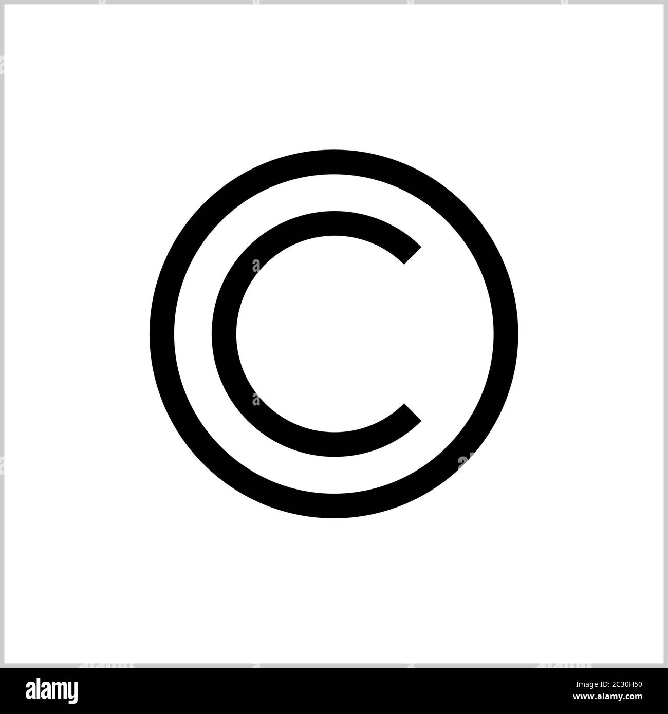 Copyright Icon, Copyright Letter C Symbol Vector Art Illustration Stock ...