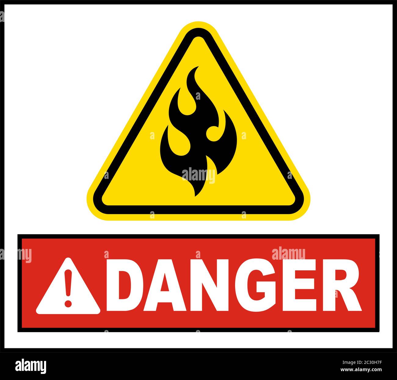 Flammable Warning Sign Vector Art Illustration Stock Vector Image & Art ...