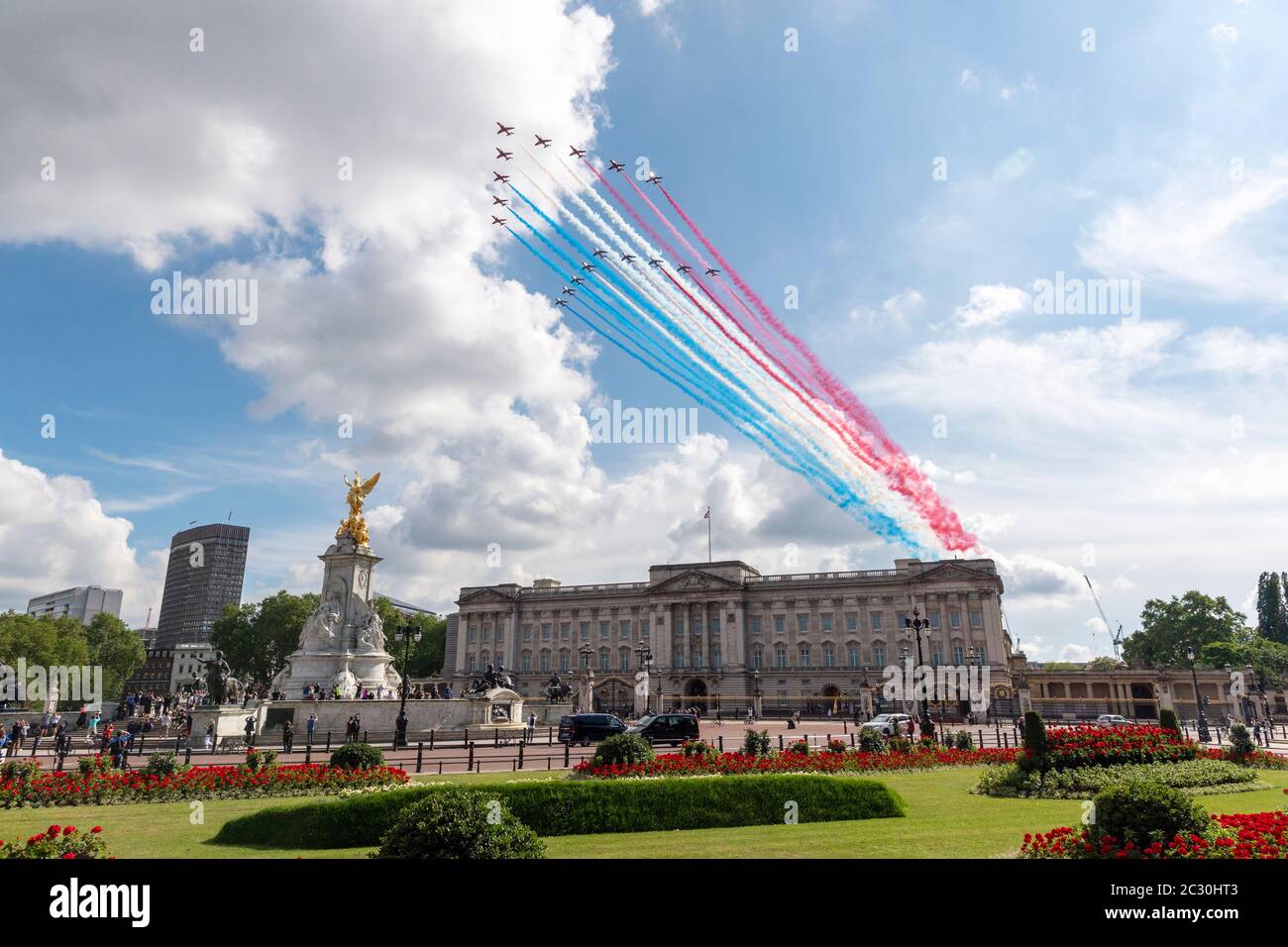 18 June 2020. London, United Kingdom. The Red Arrows and their French ...