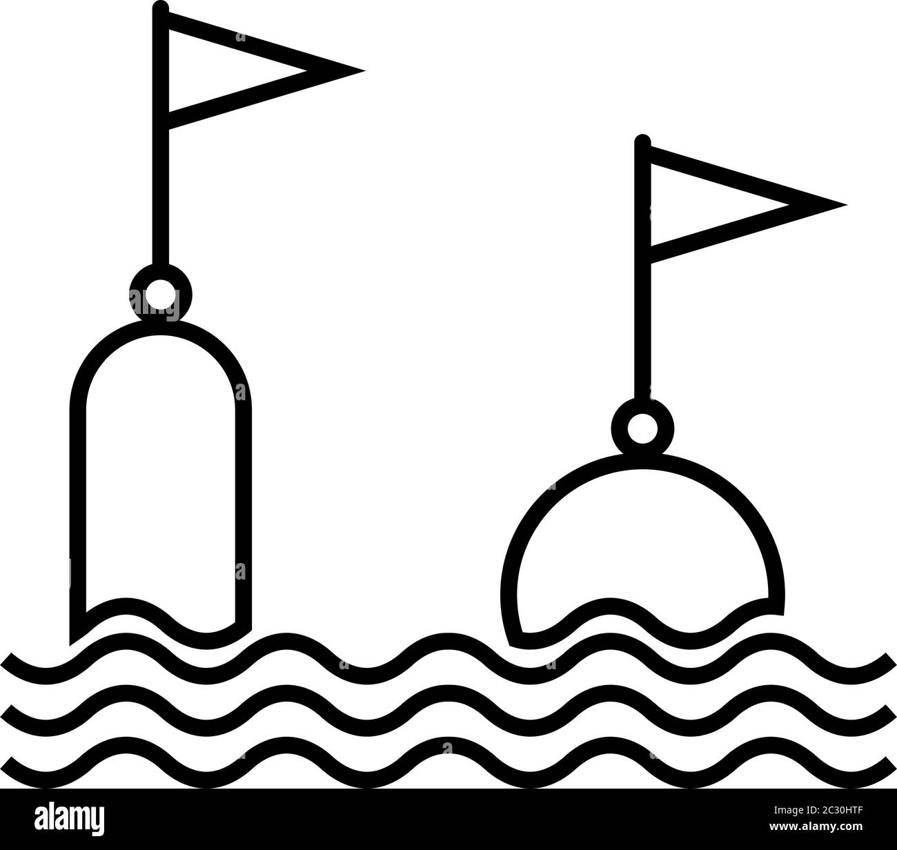 Buoy Icon, Float Buoy Icon Vector Art Illustration Stock Vector Image ...