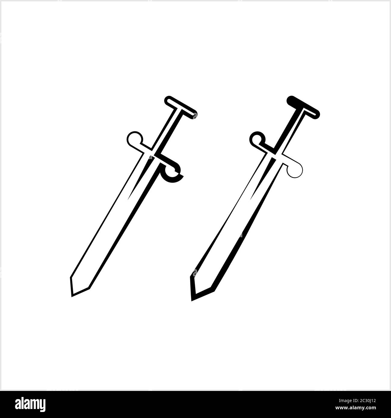 Sword Icon, Sword Vector Art Illustration Stock Vector Image & Art - Alamy