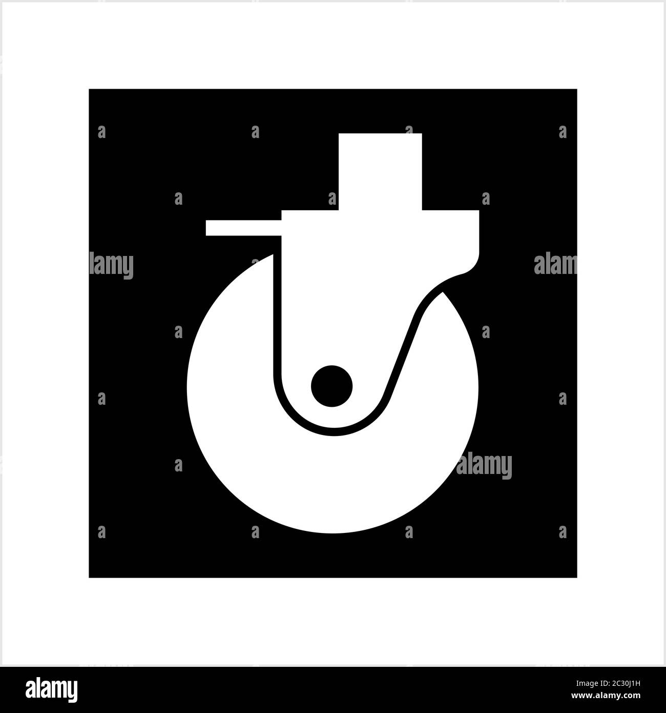 Caster Wheel Icon Vector Art Illustration Stock Vector Image & Art - Alamy