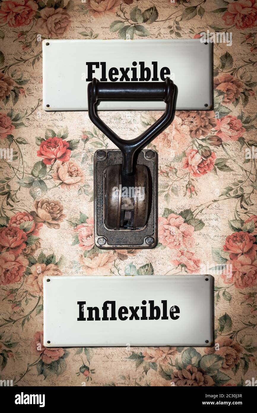 Street Sign Flexible versus Inflexible Stock Photo - Alamy